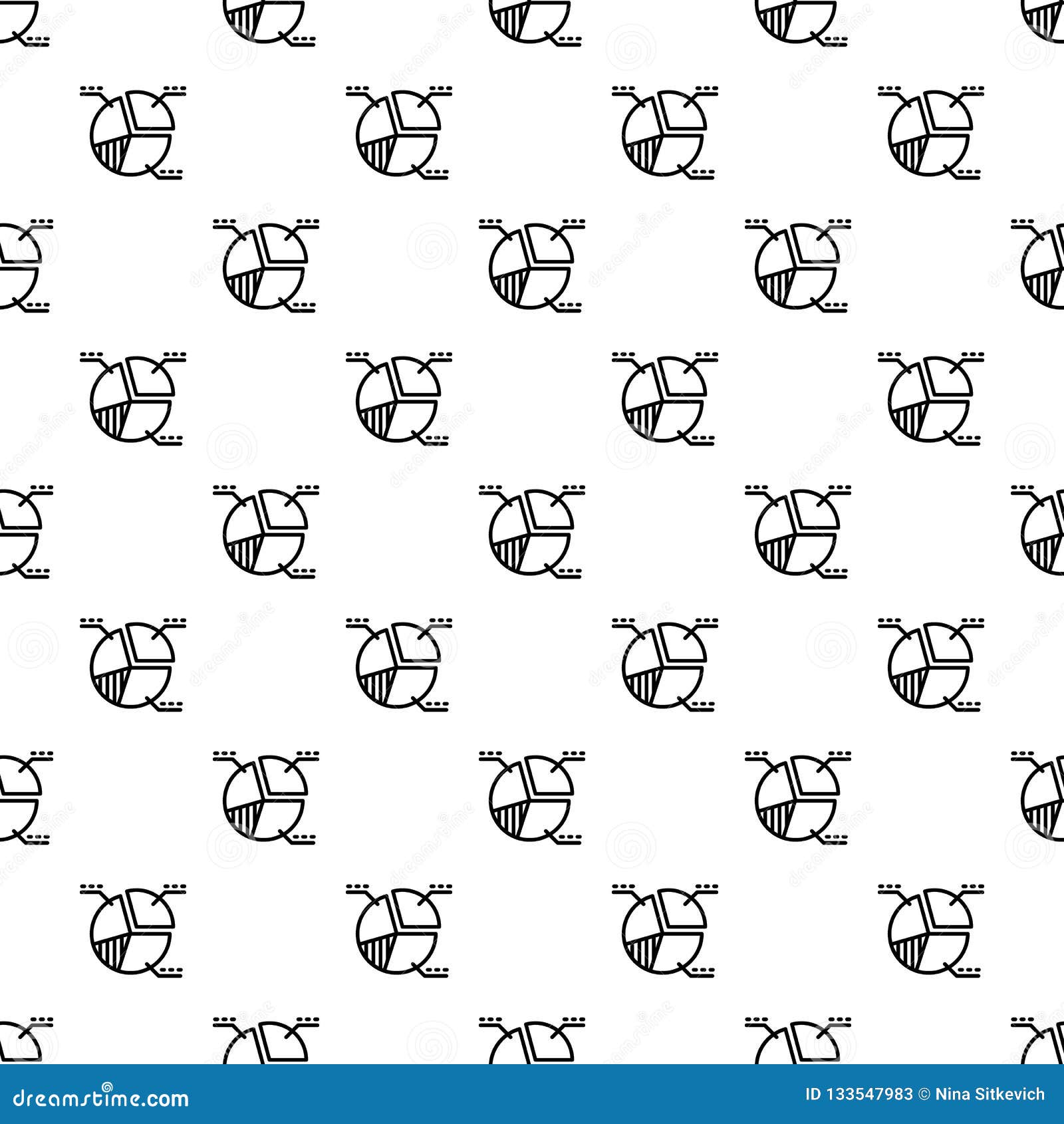 Diagram Pie Pattern Seamless Vector Stock Vector - Illustration of ...