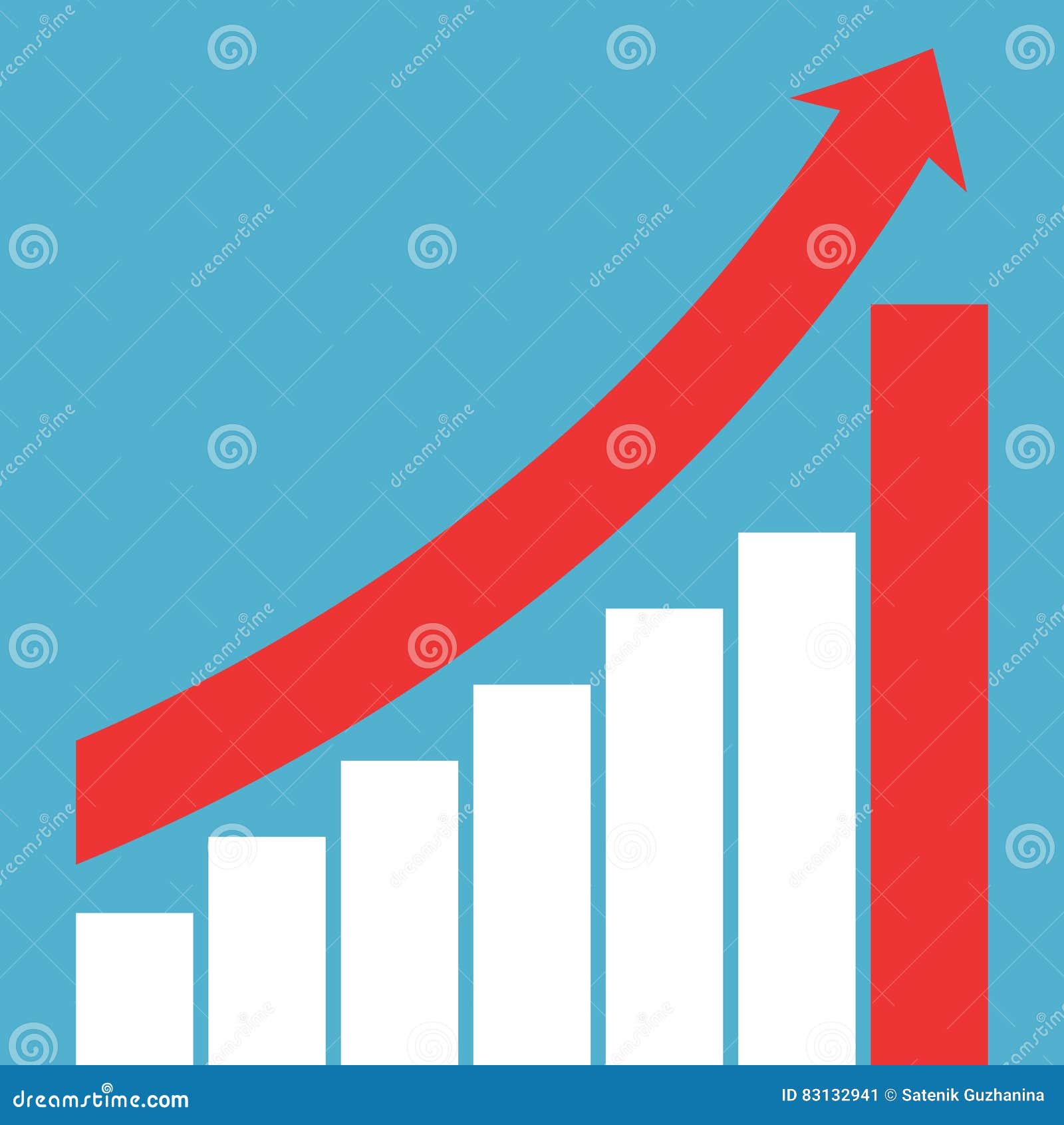 Diagram with red arrow stock vector. Illustration of concept - 83132941