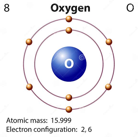 Diagram Representation of the Element Oxygen Stock Vector ...