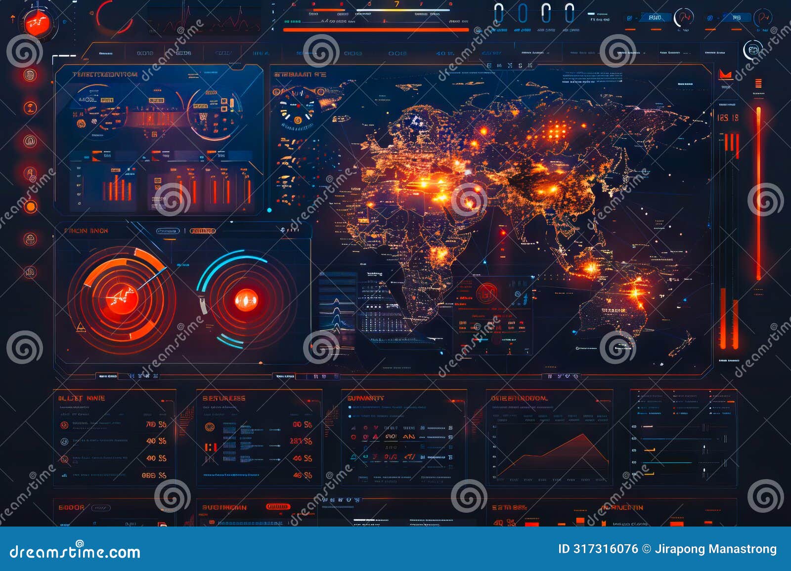 Diagram Scientific Information Futuristic and Technological Dashboard ...