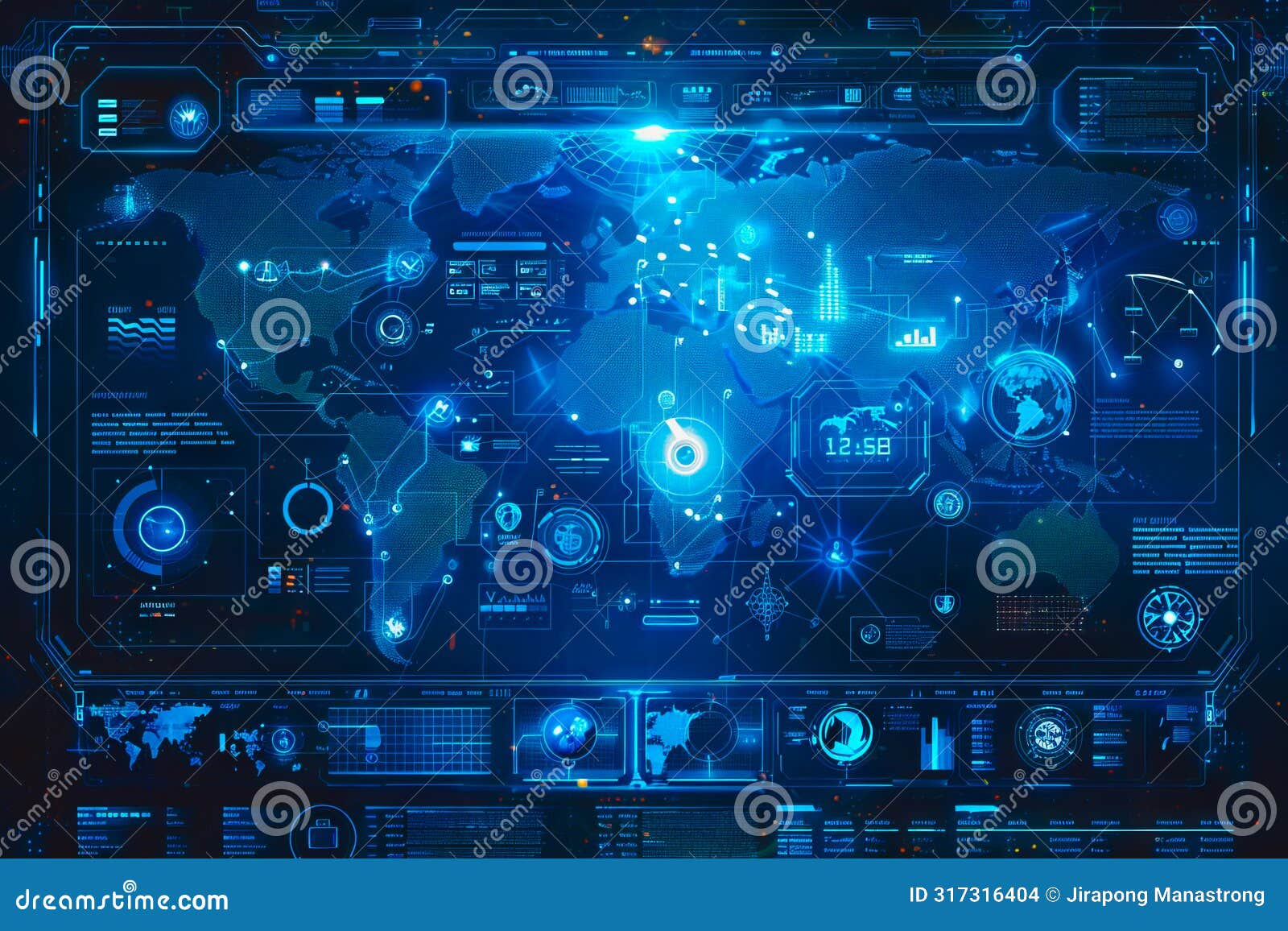 Diagram Scientific Information Futuristic and Technological Dashboard ...