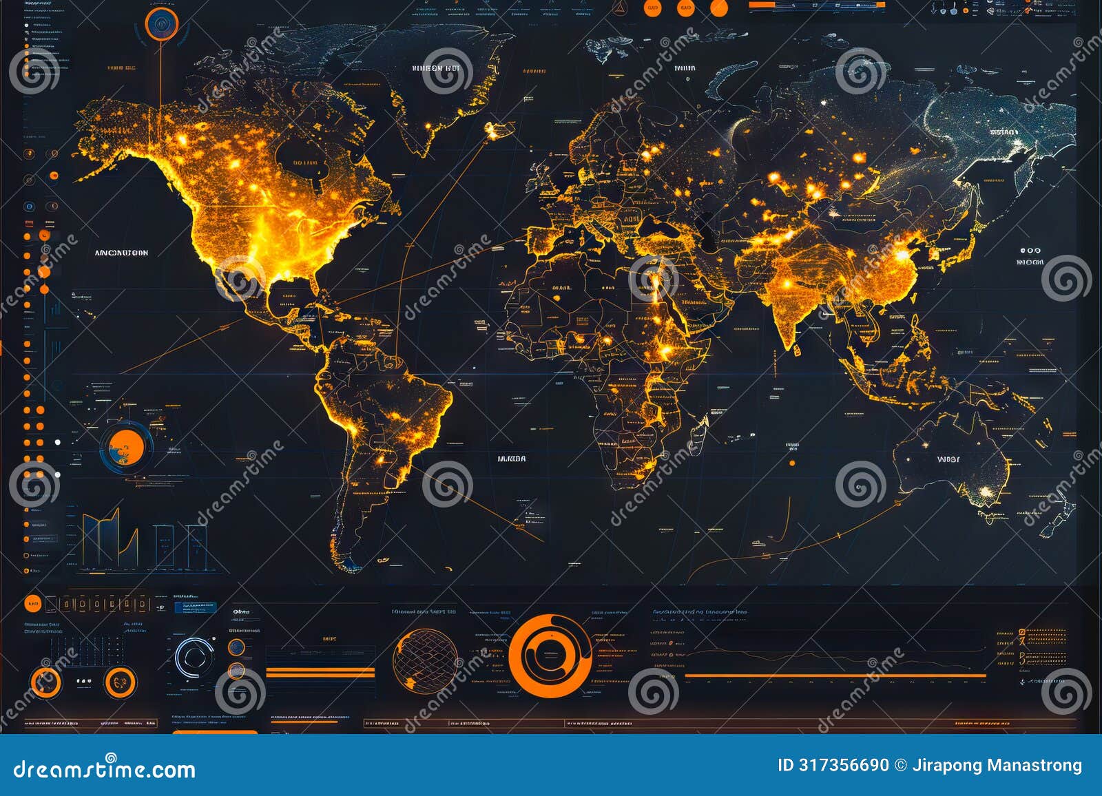 Diagram Scientific Information Futuristic and Technological Dashboard ...