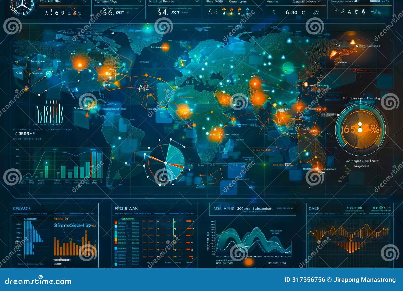 Diagram Scientific Information Futuristic and Technological Dashboard ...