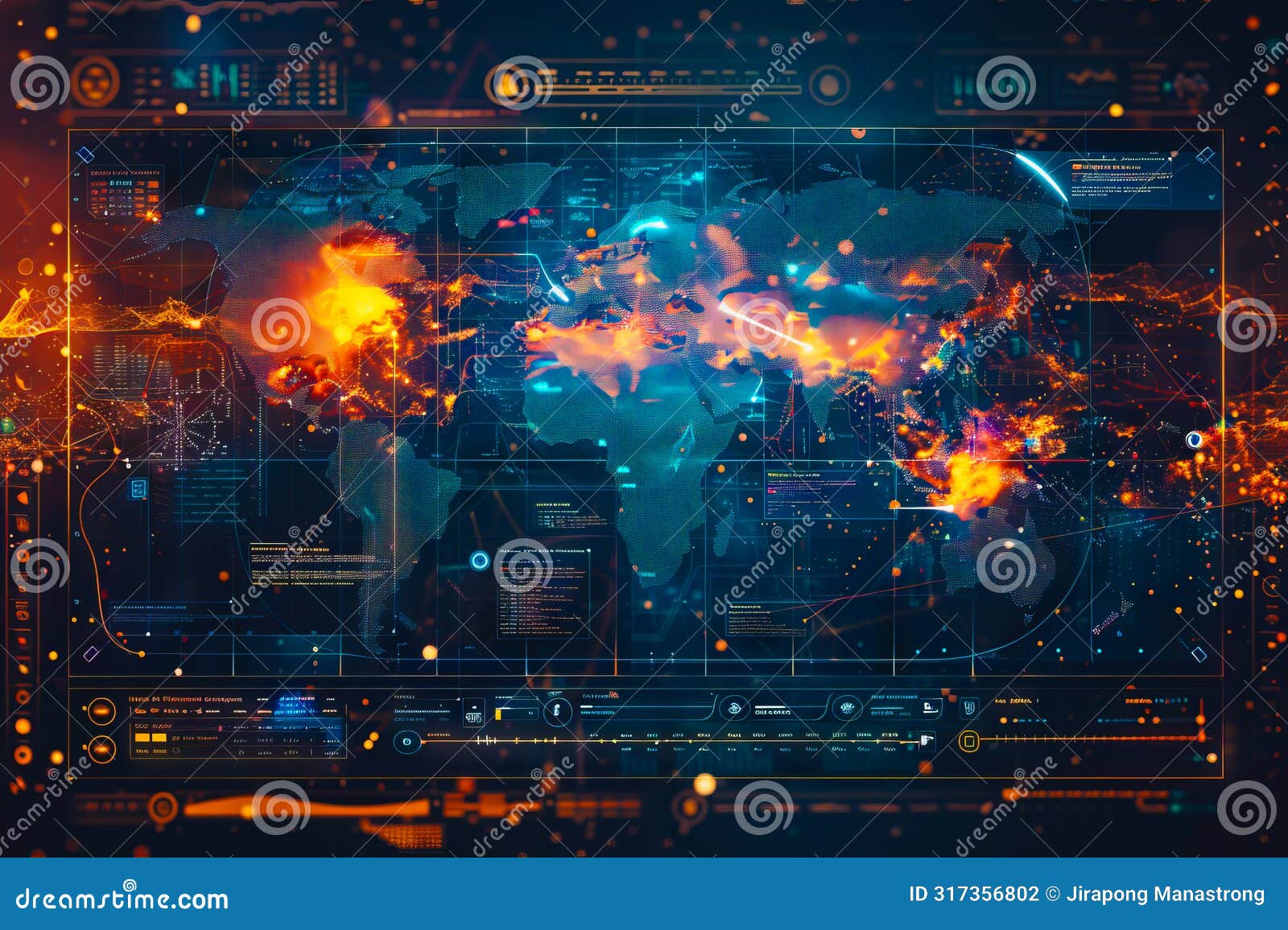 Diagram Scientific Information Futuristic and Technological Dashboard ...