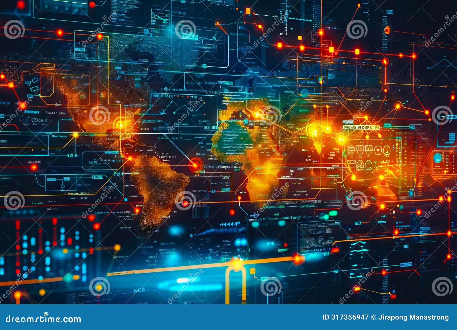 Diagram Scientific Information Futuristic and Technological Dashboard ...