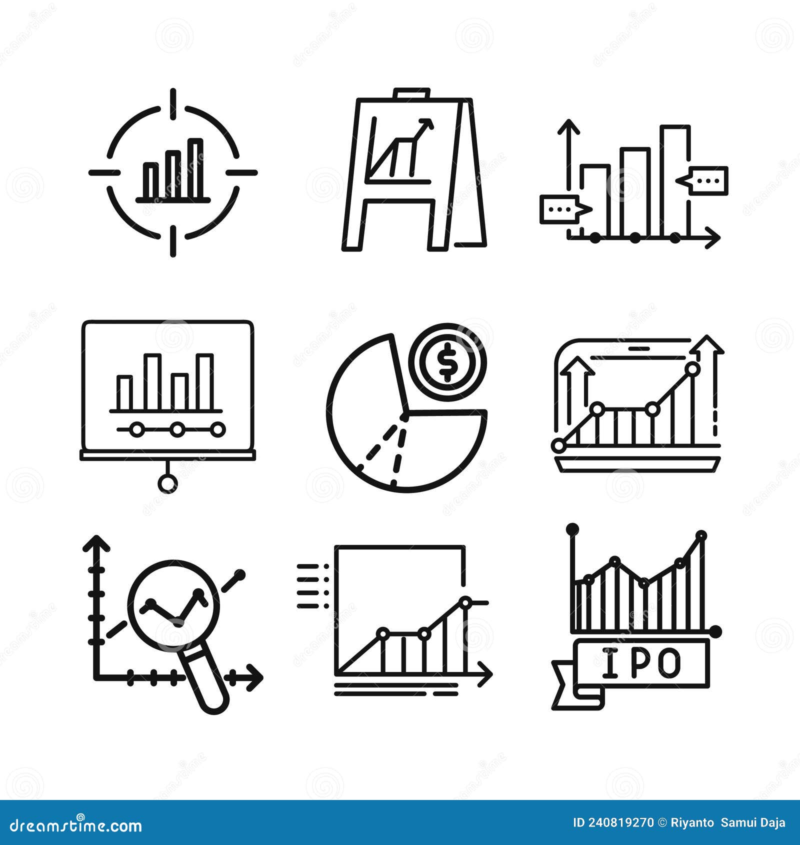 Diagram Set Black and White Illustration Stock Vector - Illustration of ...
