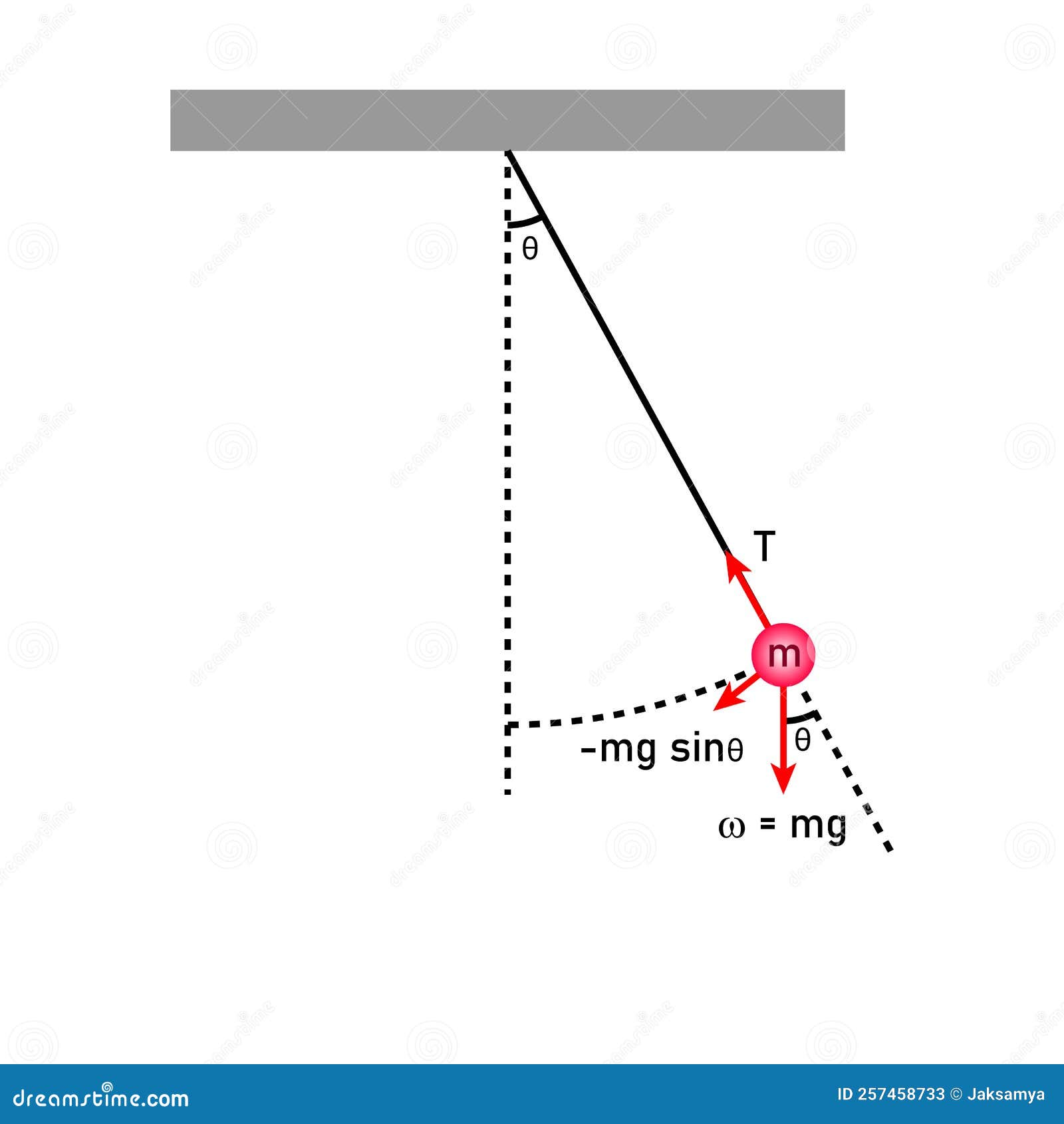 Diagram Of Simple Pendulum Harmonic Motion. Cartoon Vector ... Diagram Of Simple Pendulum Harmonic Motion. Cartoon Vector ...