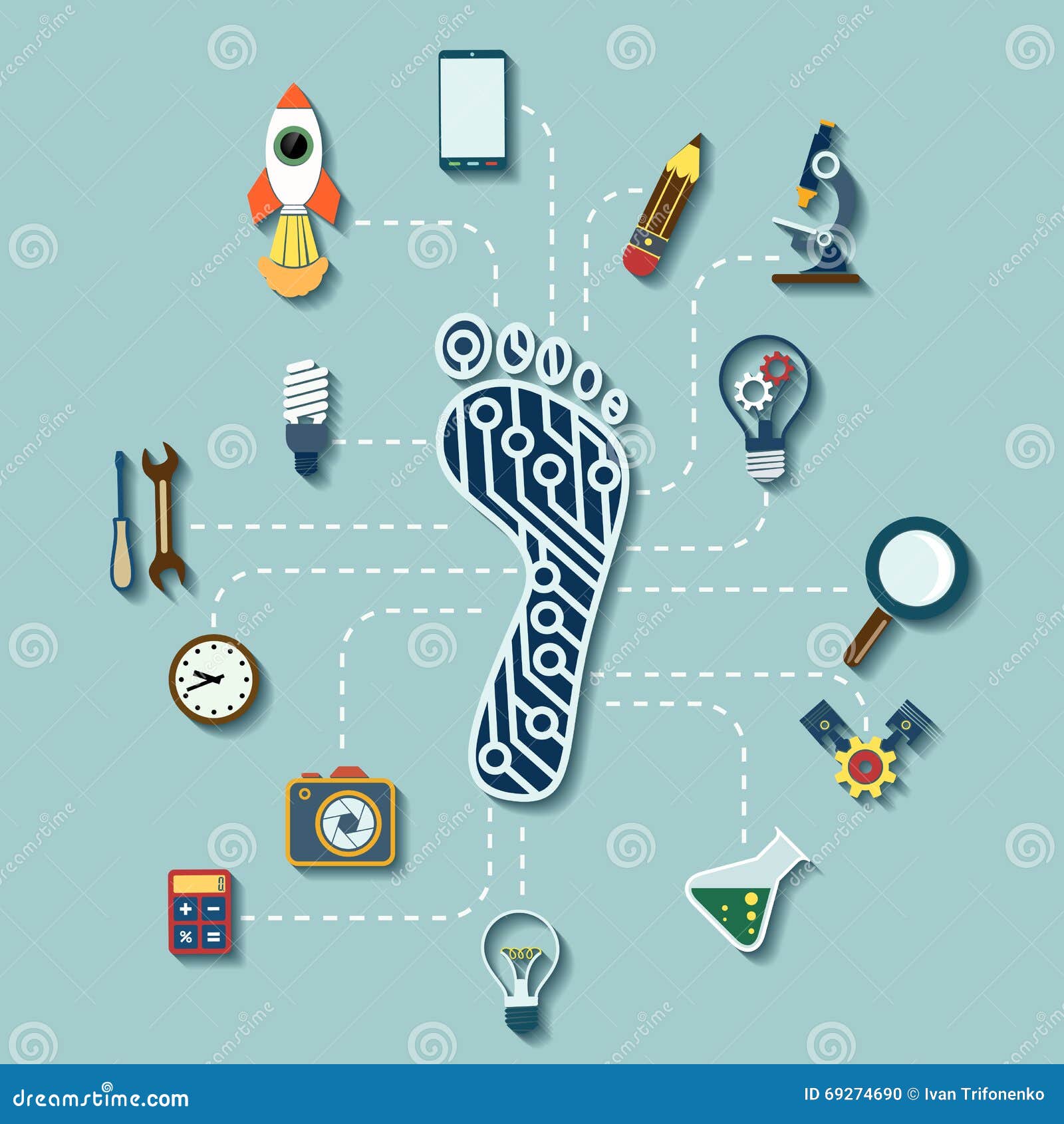 Diagram Technological Progress Stock Vector - Illustration of creative ...