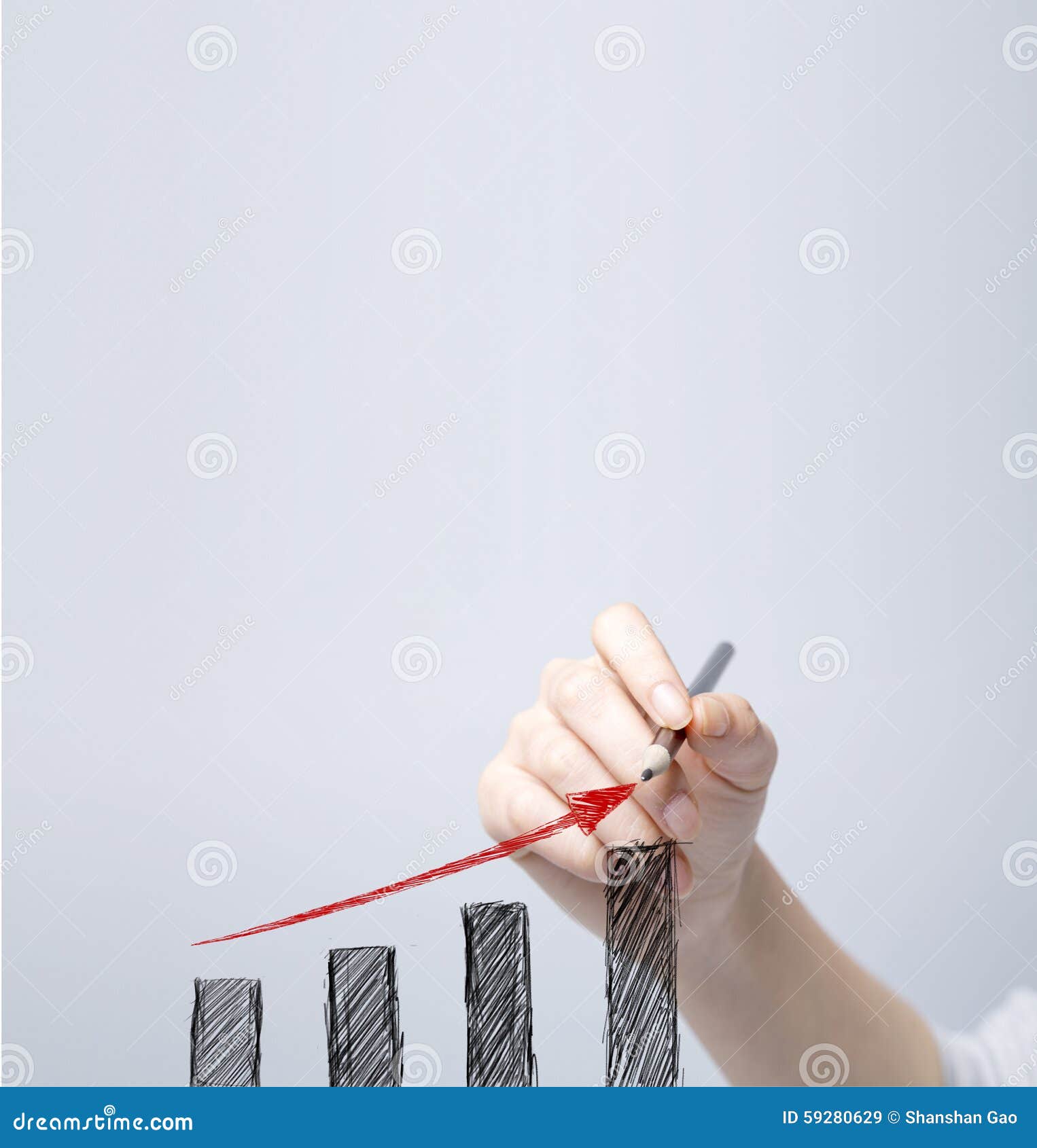 Diagram tecknad hand fotografering för bildbyråer. Bild av finans ...