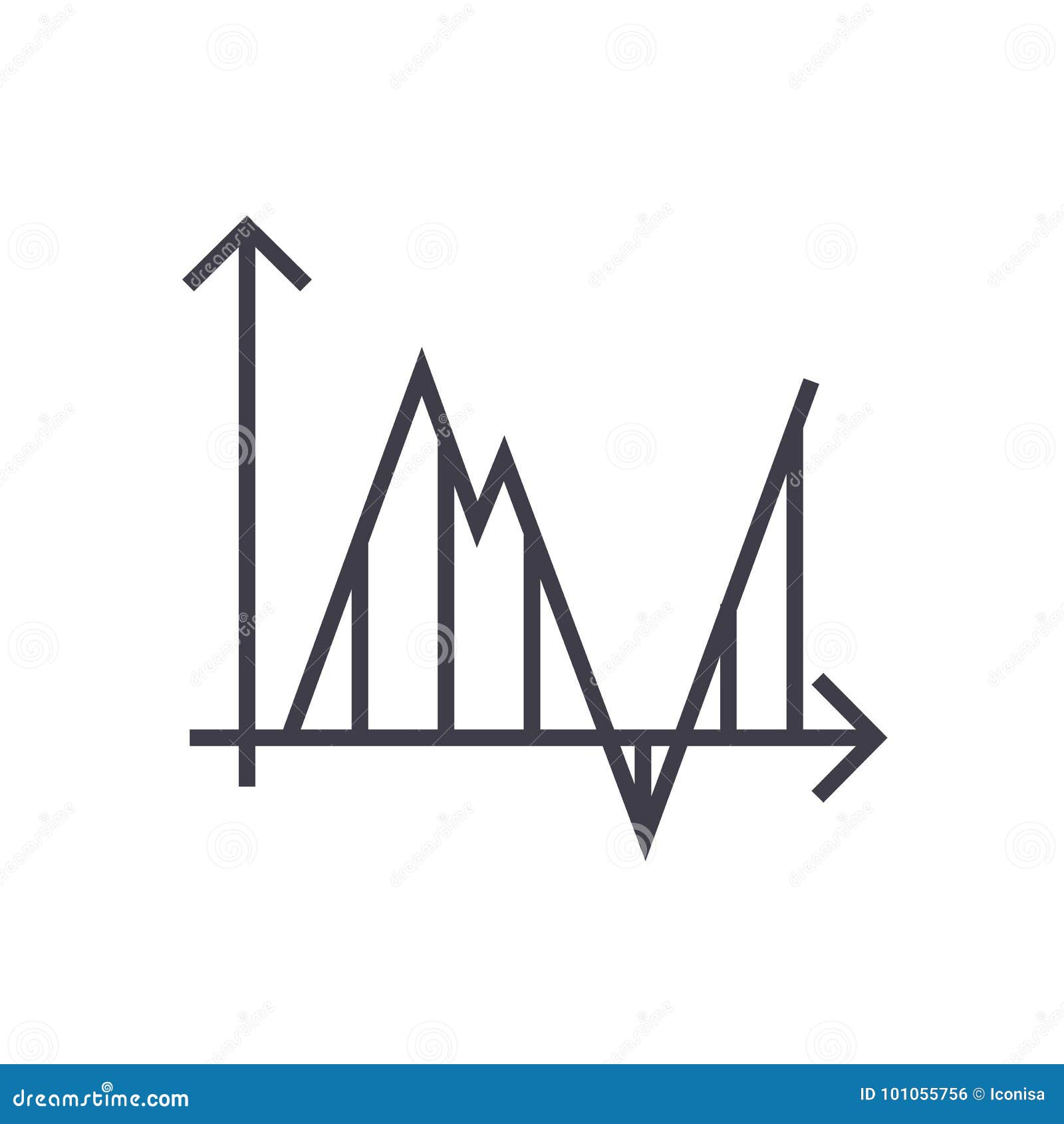 Diagram, Timeline,spectrogram Vector Line Icon, Sign, Illustration on ...