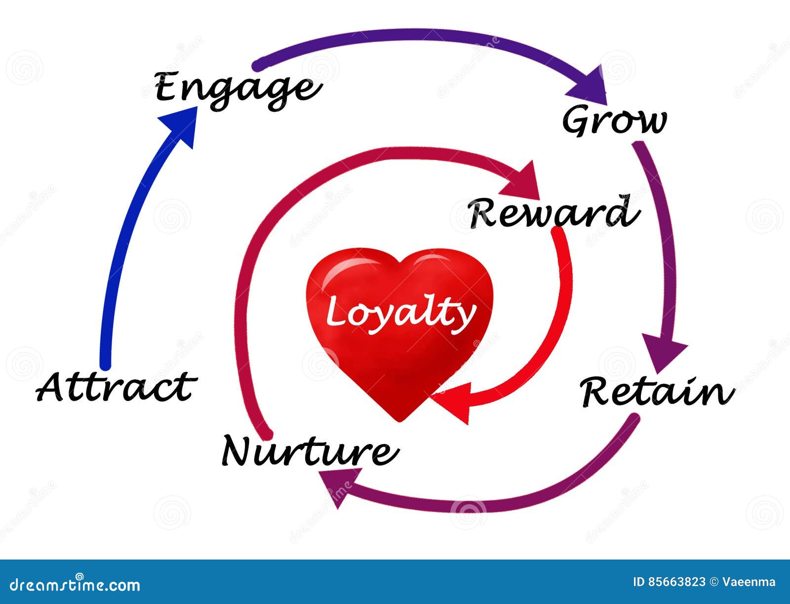 Diagram van loyaliteit stock illustratie. Illustration of loyaliteit ...
