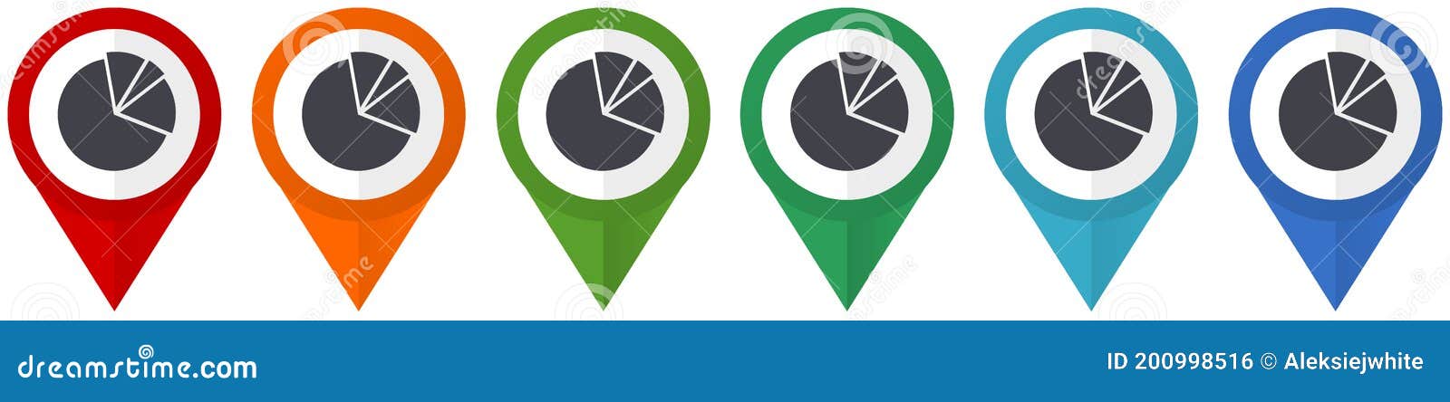 Pie Diagram With Pointers Showing Cycle Steps Vector Illustration ...