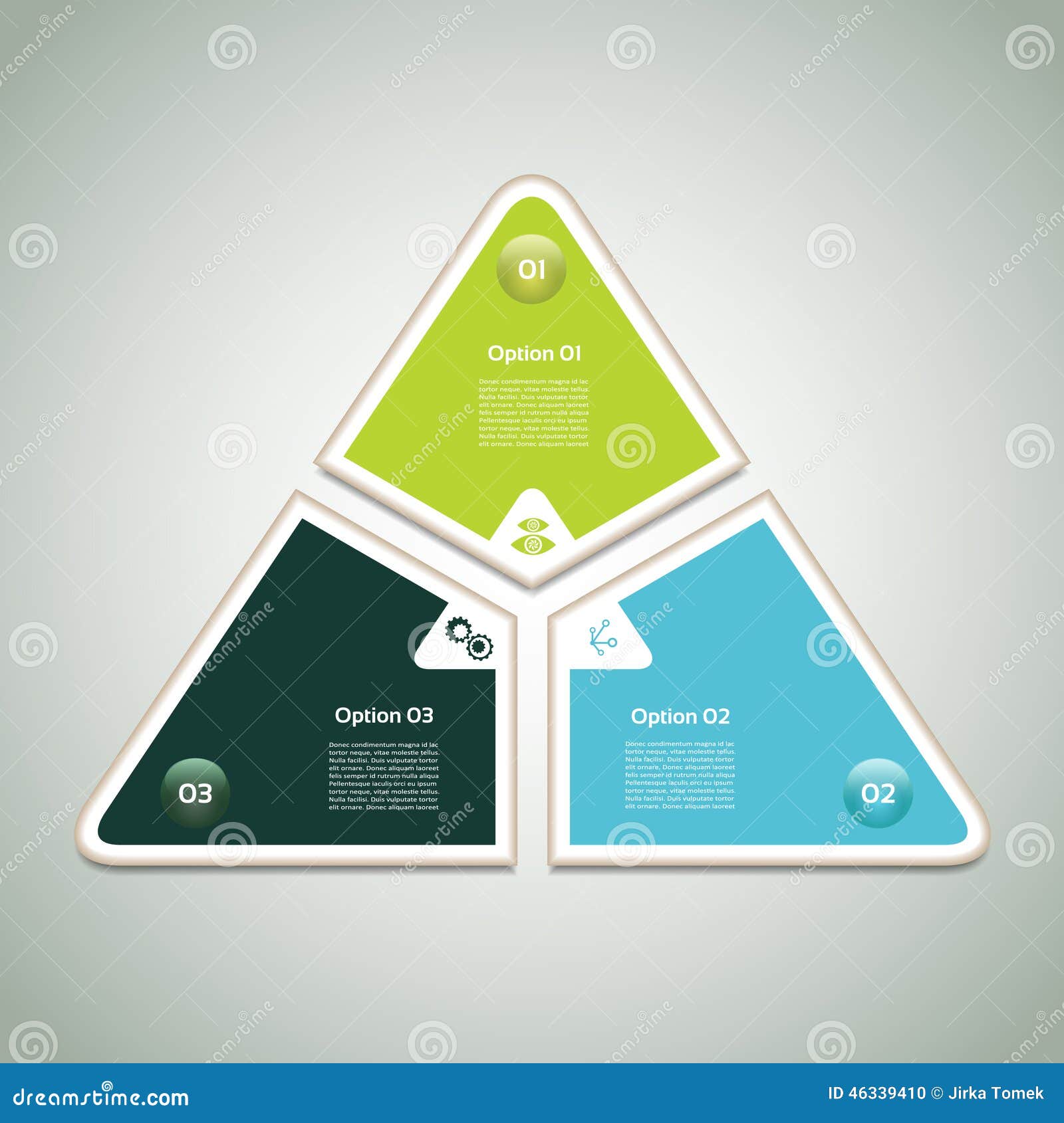 Diagrama Cíclico Con Tres Pasos E Iconos Ilustración del Vector ...