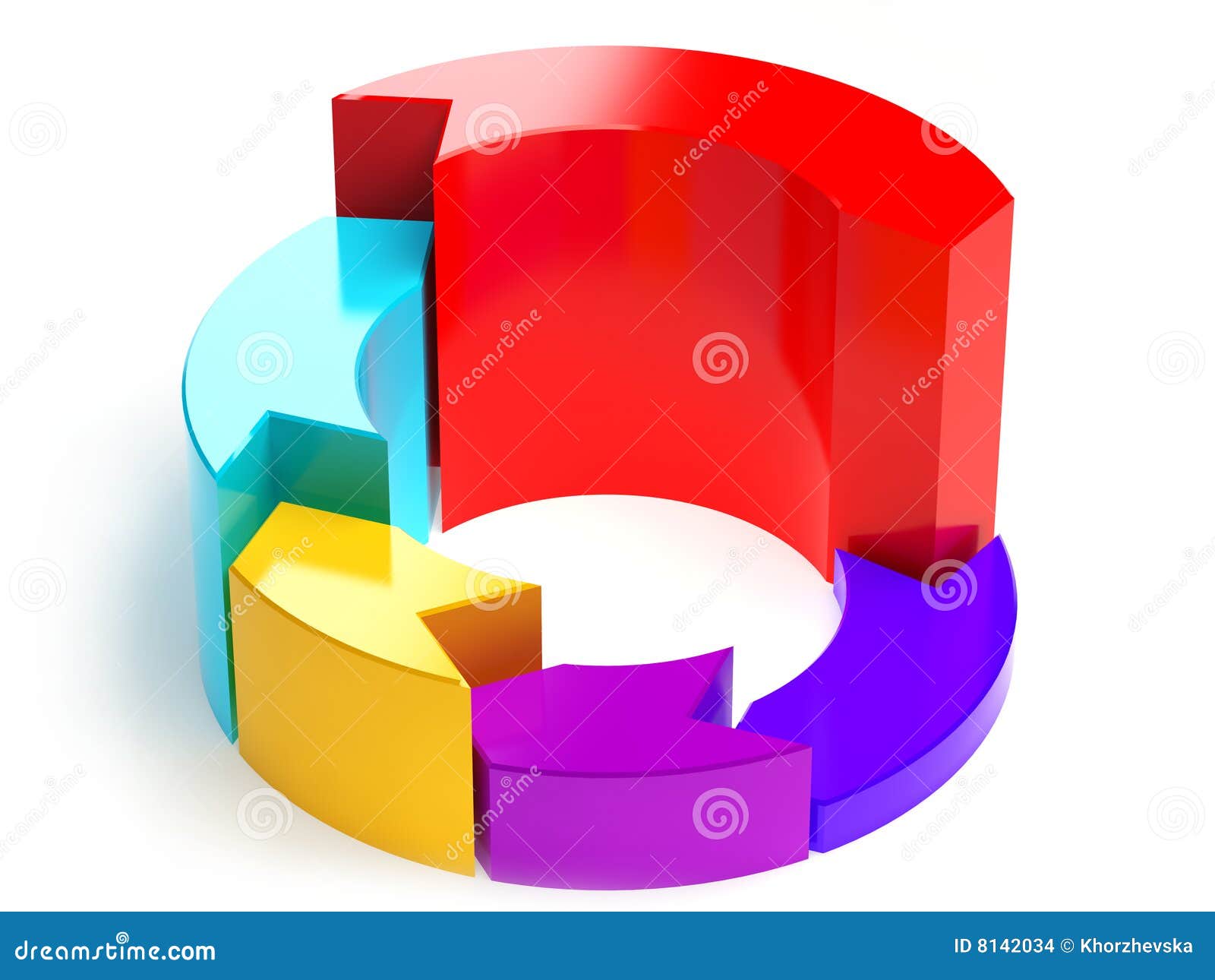 Diagrama Da Cor 3d Isolado No Fundo Branco Ilustração Stock ...