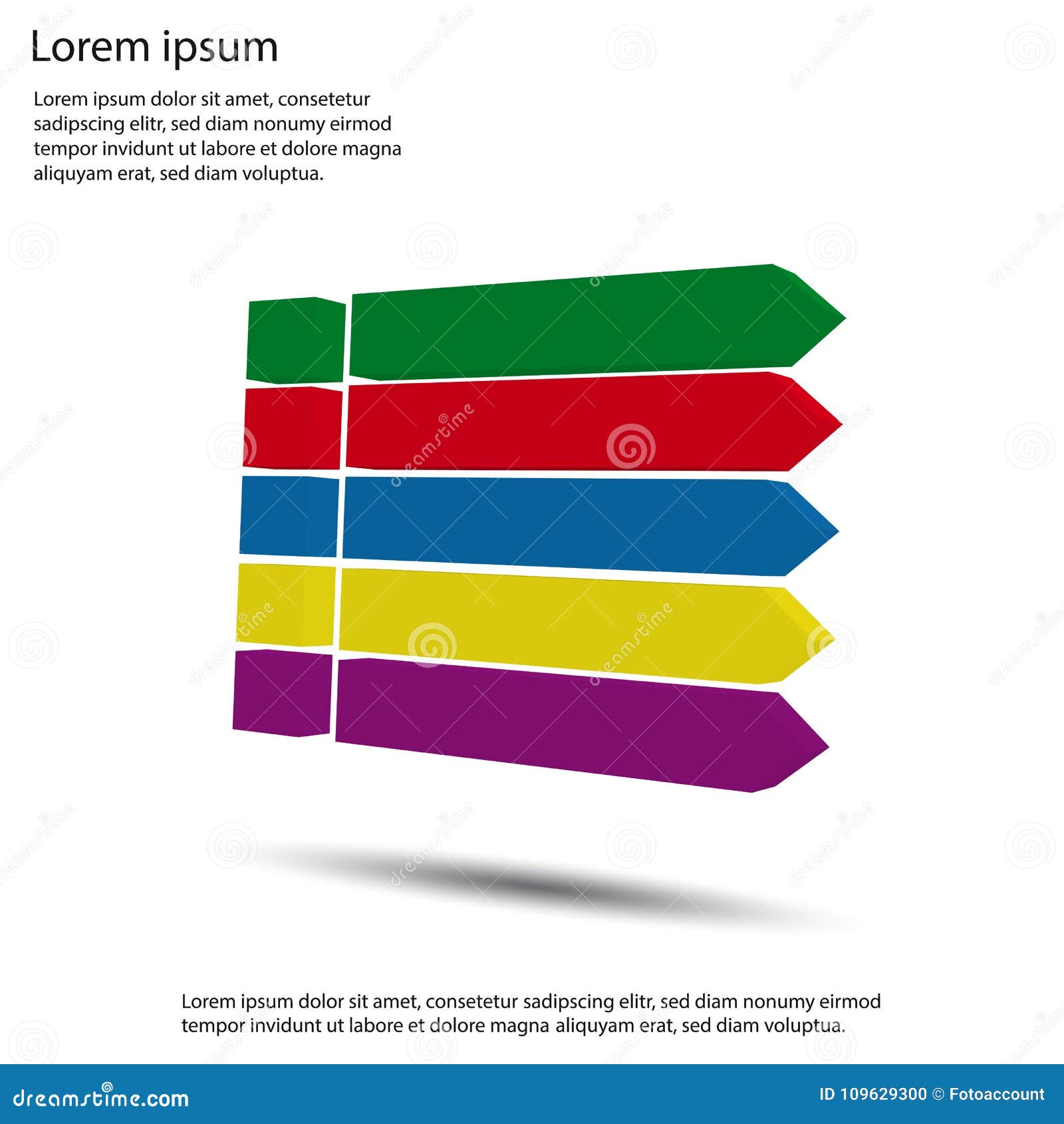 Diagrama De Flecha 3D - Ejemplo Editable Del Vector Ilustración del ...