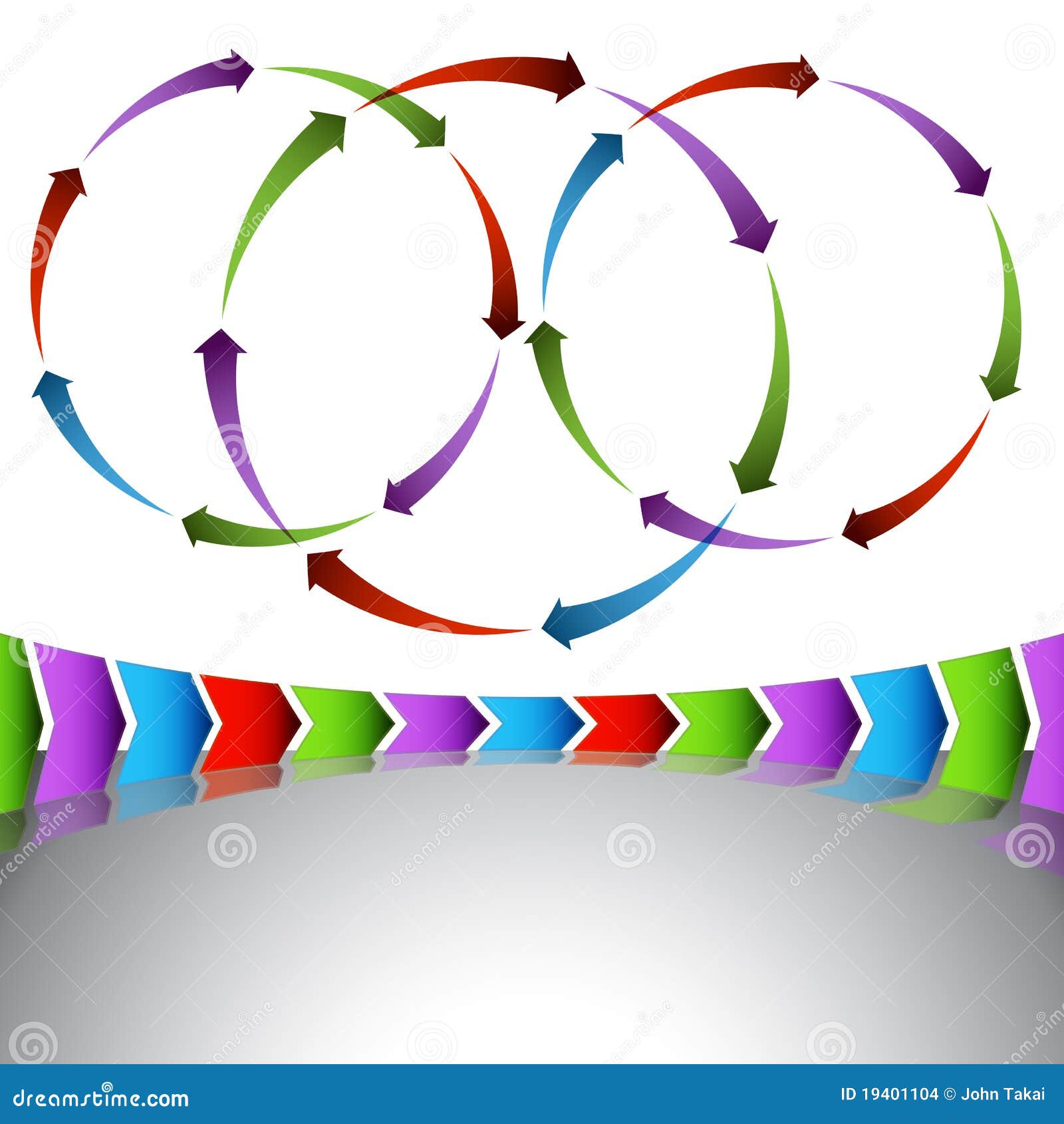 Diagrama De Flecha De Venn De La Perspectiva Ilustración del Vector ...