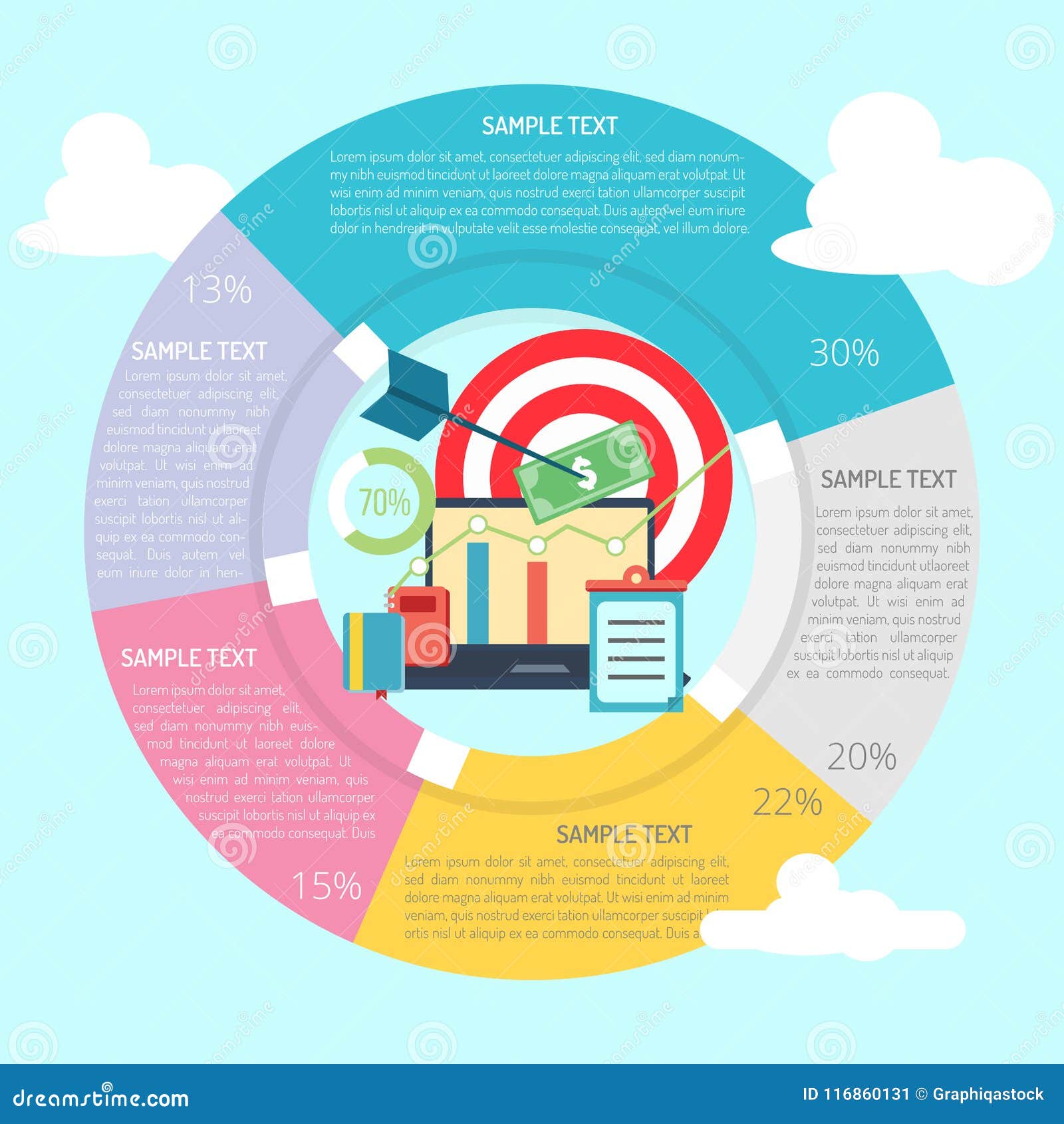 Diagrama De Infographic De La Meta Ilustración del Vector - Ilustración ...