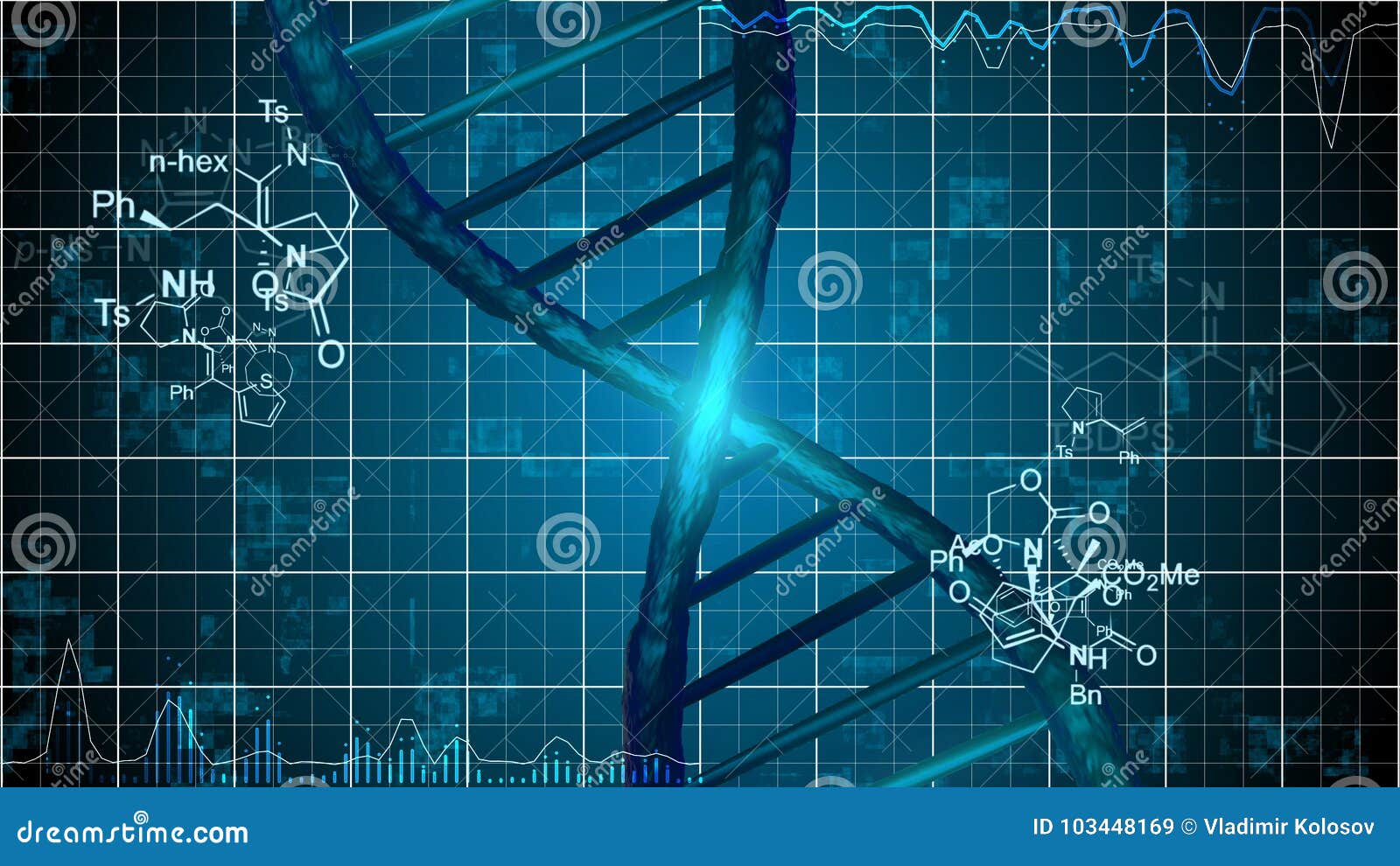 Diagrama De La DNA En Red Azul Stock de ilustración - Ilustración de ...