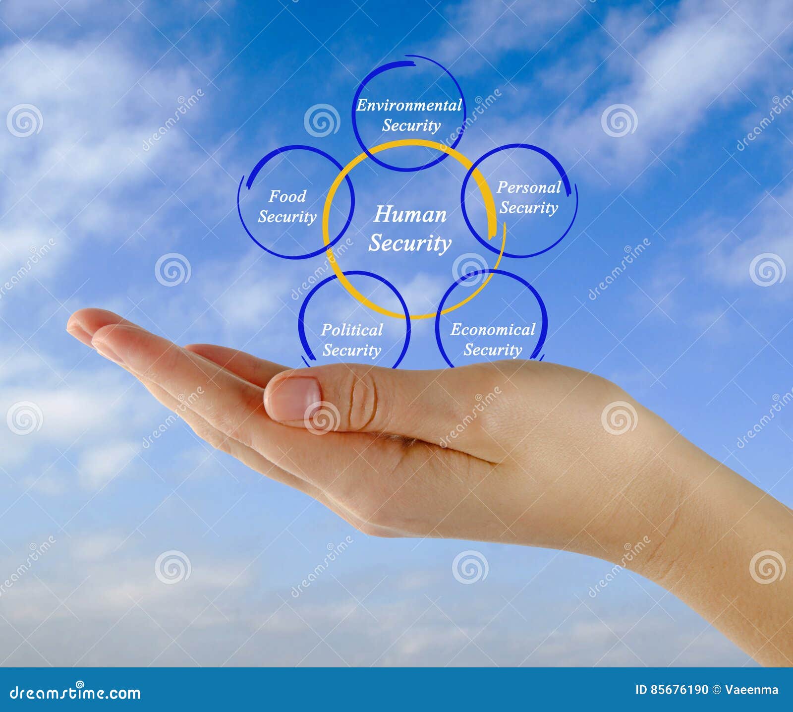 Diagrama De La Seguridad Humana Foto de archivo - Imagen de palma ...
