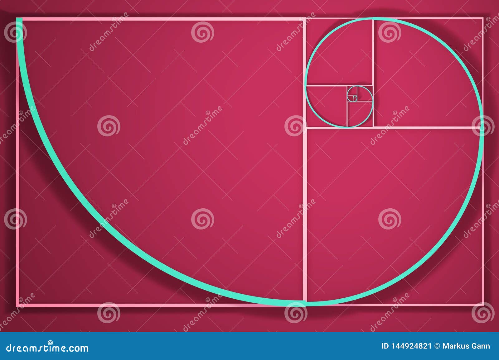 Diagrama Espiral De Fibonacci Stock de ilustración - Ilustración de ...
