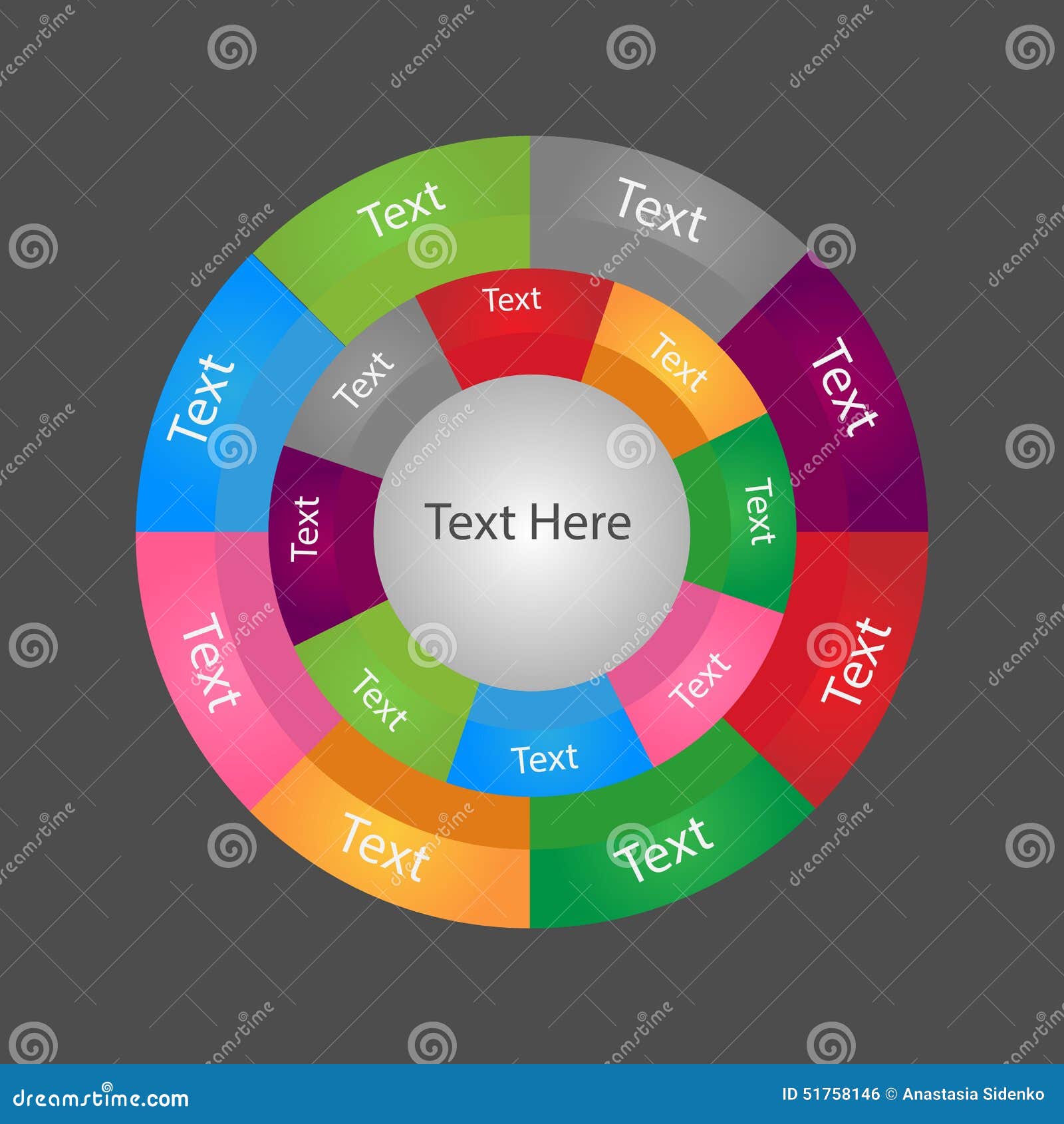 Diagrama Radial Infographic Ilustración del Vector - Ilustración de ...