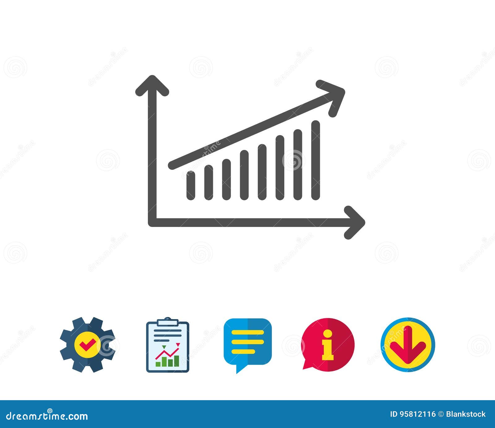 Diagramlinje Symbol Rapportgraftecken Vektor Illustrationer ...