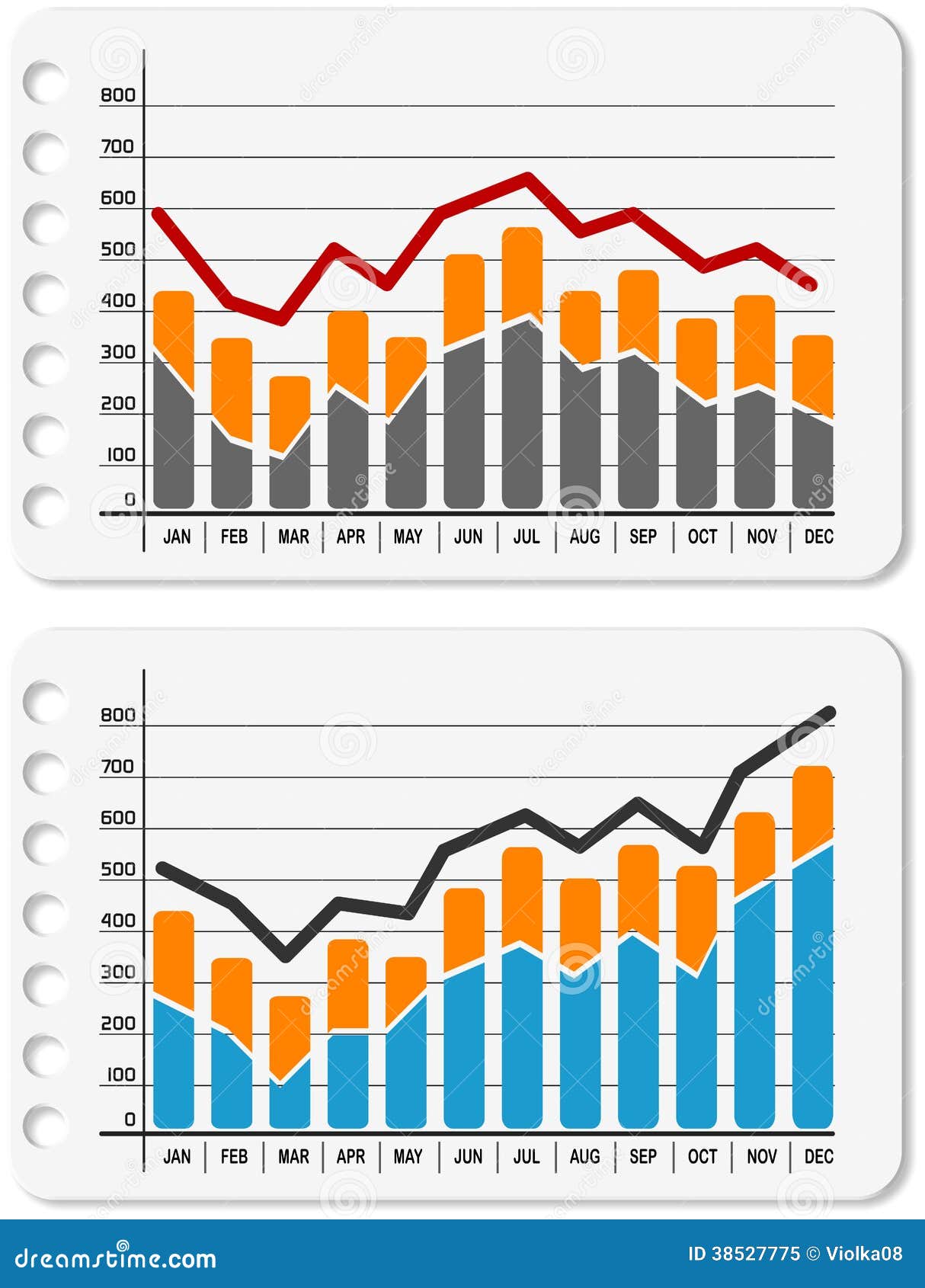 Diagramm auf und ab stock abbildung. Illustration von stab - 38527775
