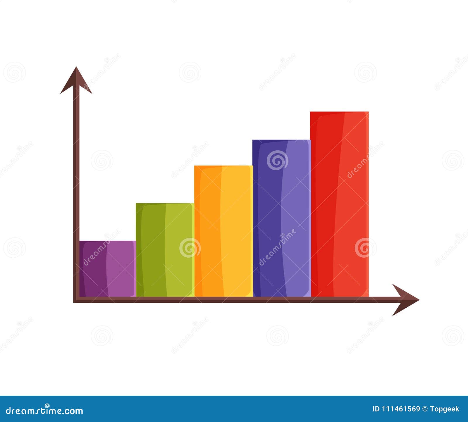 Diagramm Bunt Mit Pfeil-Vektor-Illustration Vektor Abbildung ...