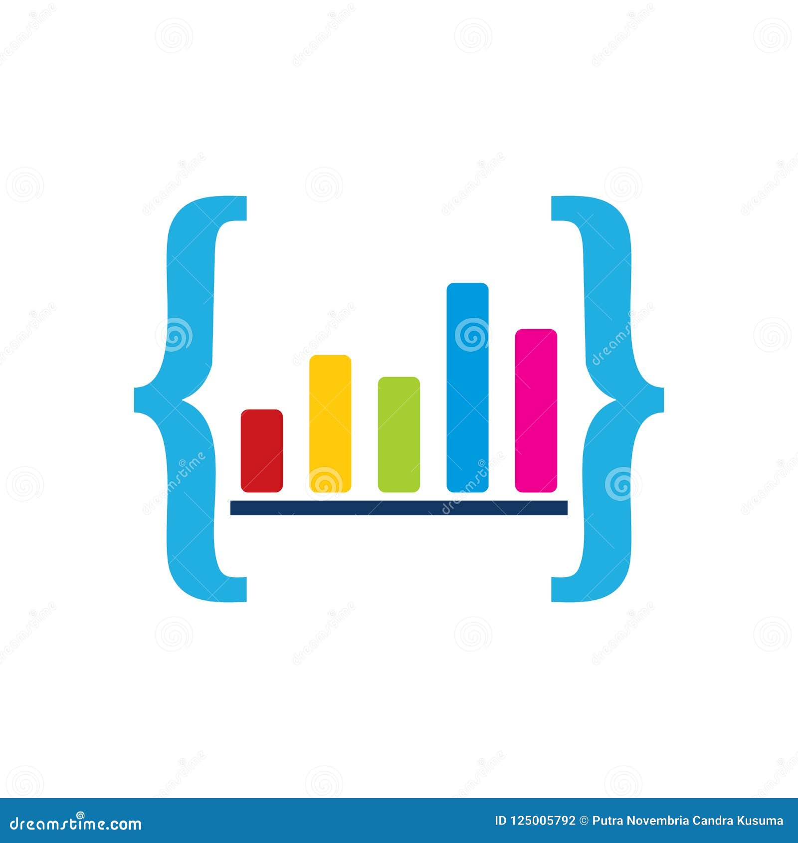 Diagramm-Code Logo Icon Design Vektor Abbildung - Illustration von ...