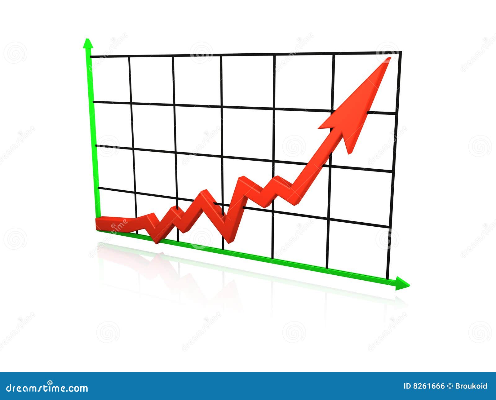 Diagramm, das steigt stock abbildung. Illustration von konzept - 8261666