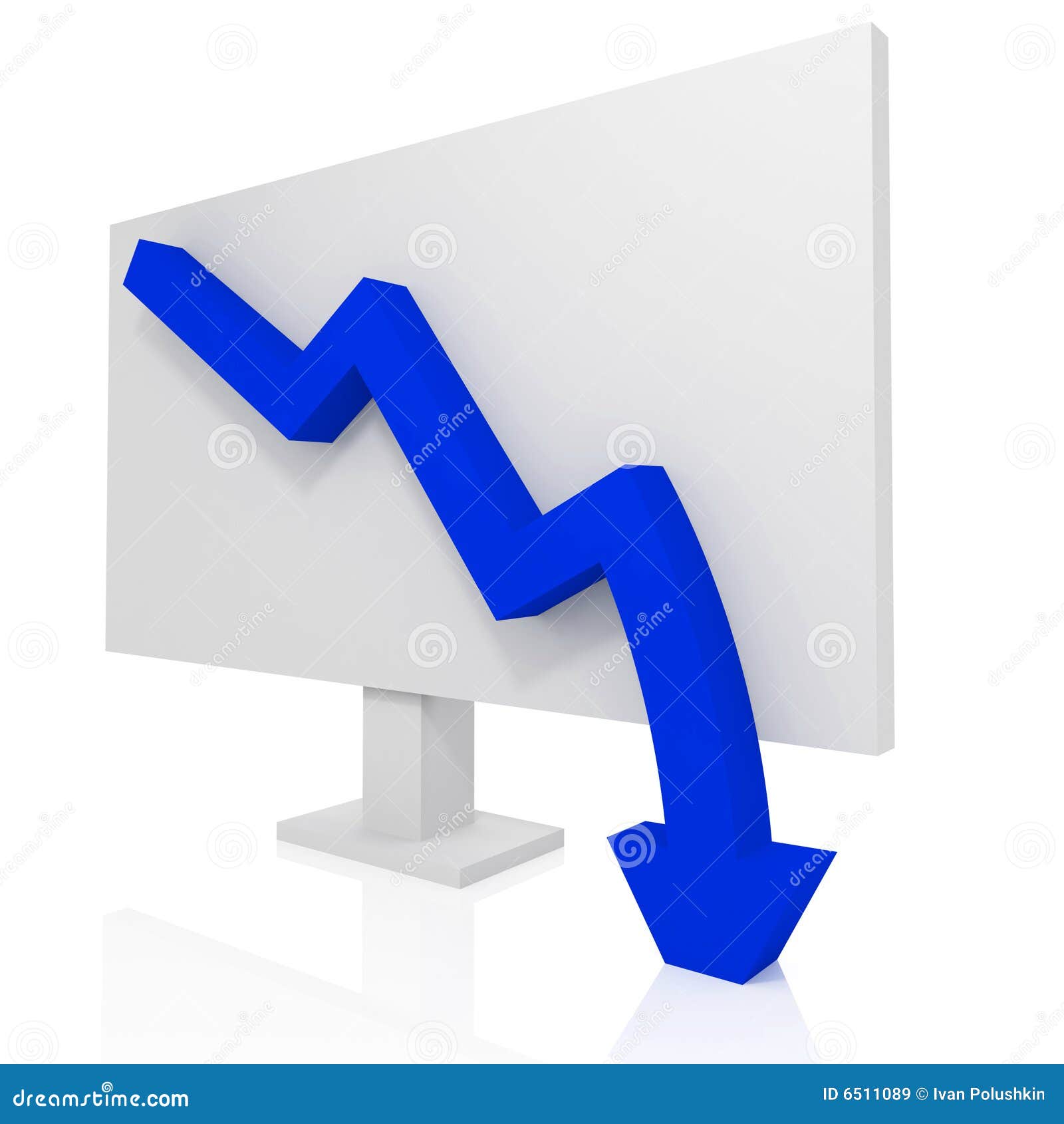 Diagramm der Rezession stock abbildung. Illustration von finanziell ...