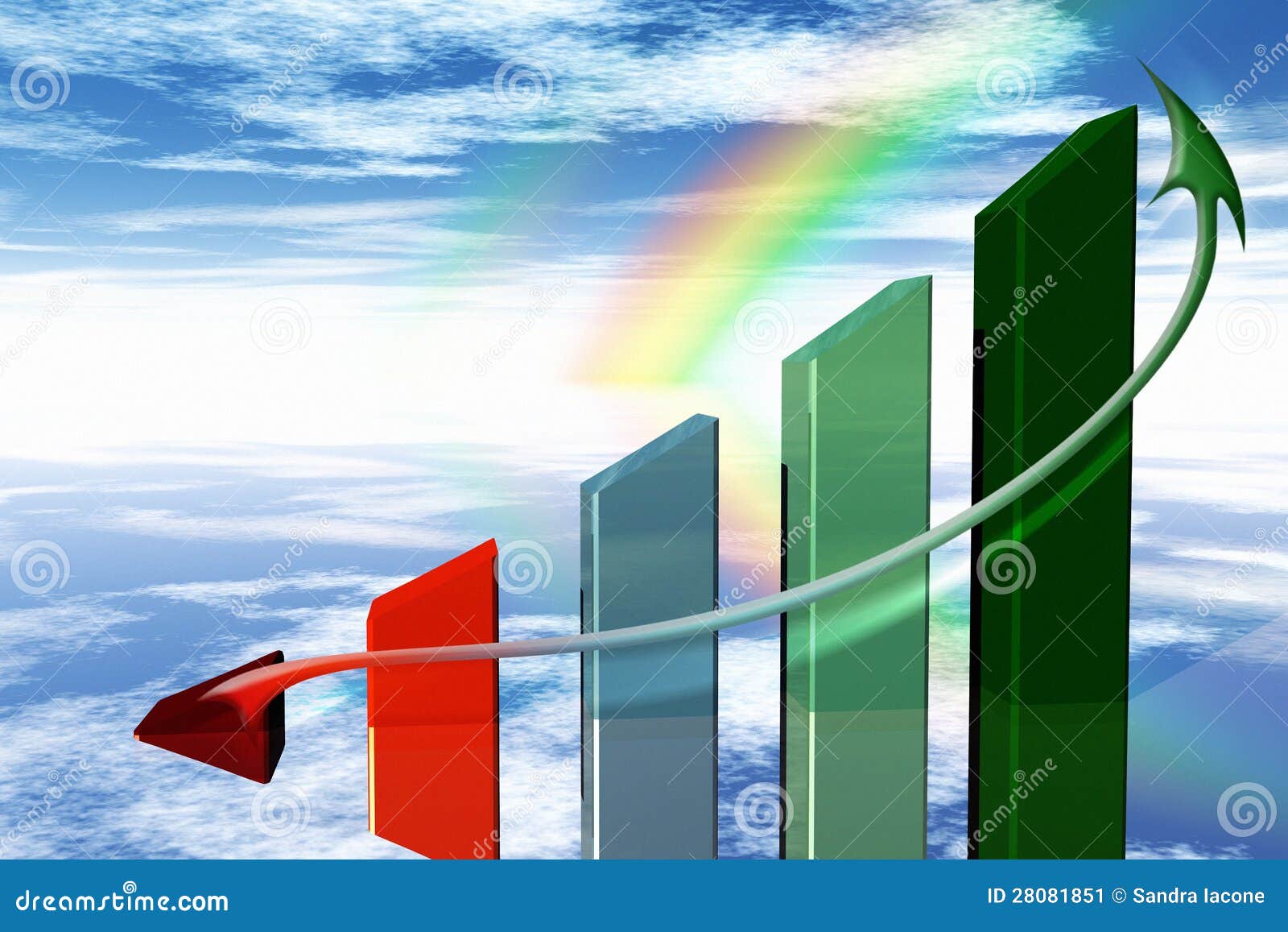 Diagramm Der Wirtschaftlichkeit 3d Stock Abbildung - Illustration von ...