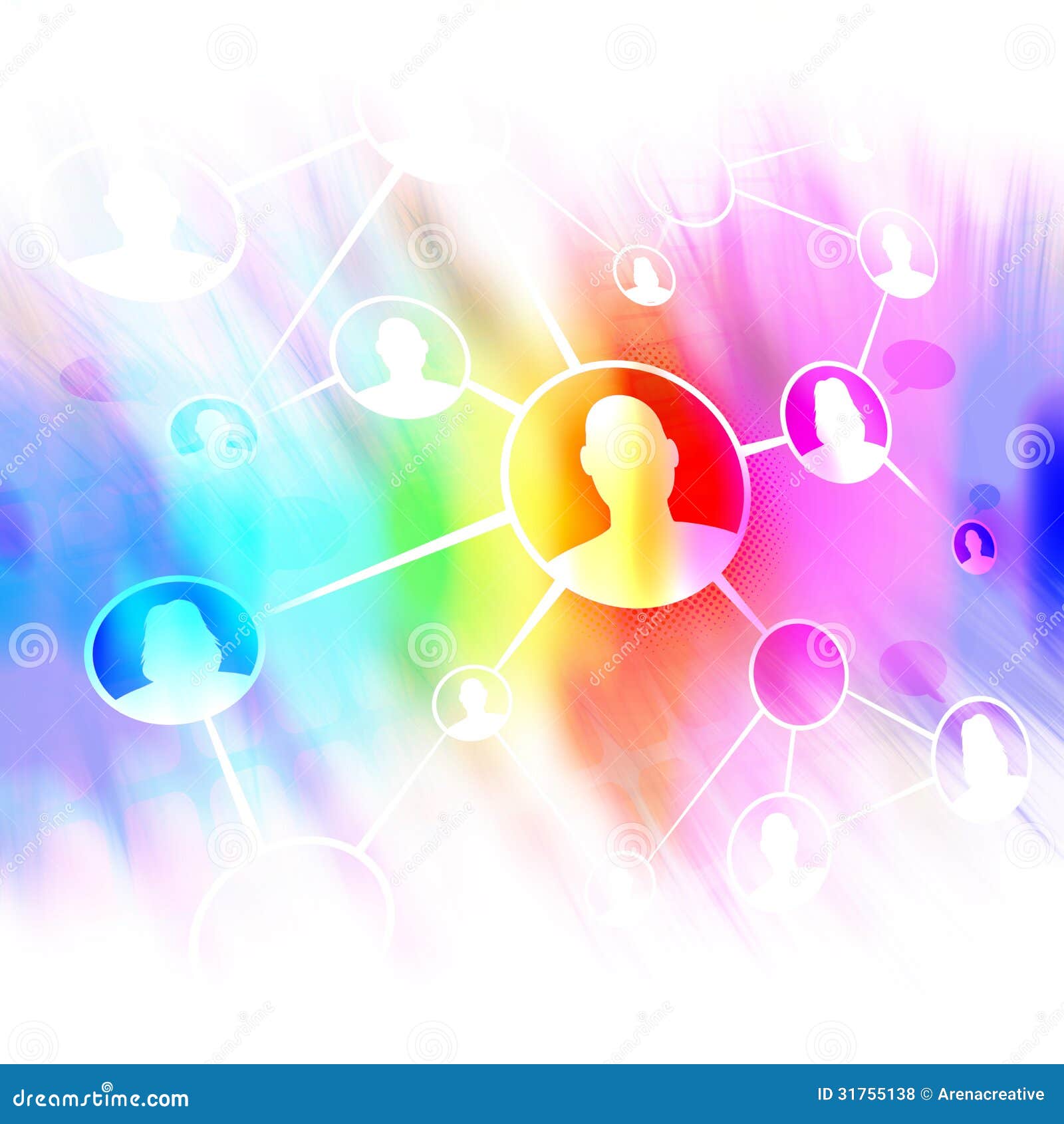 Diagramma Degli Amici Della Rete Sociale Illustrazione di Stock ...