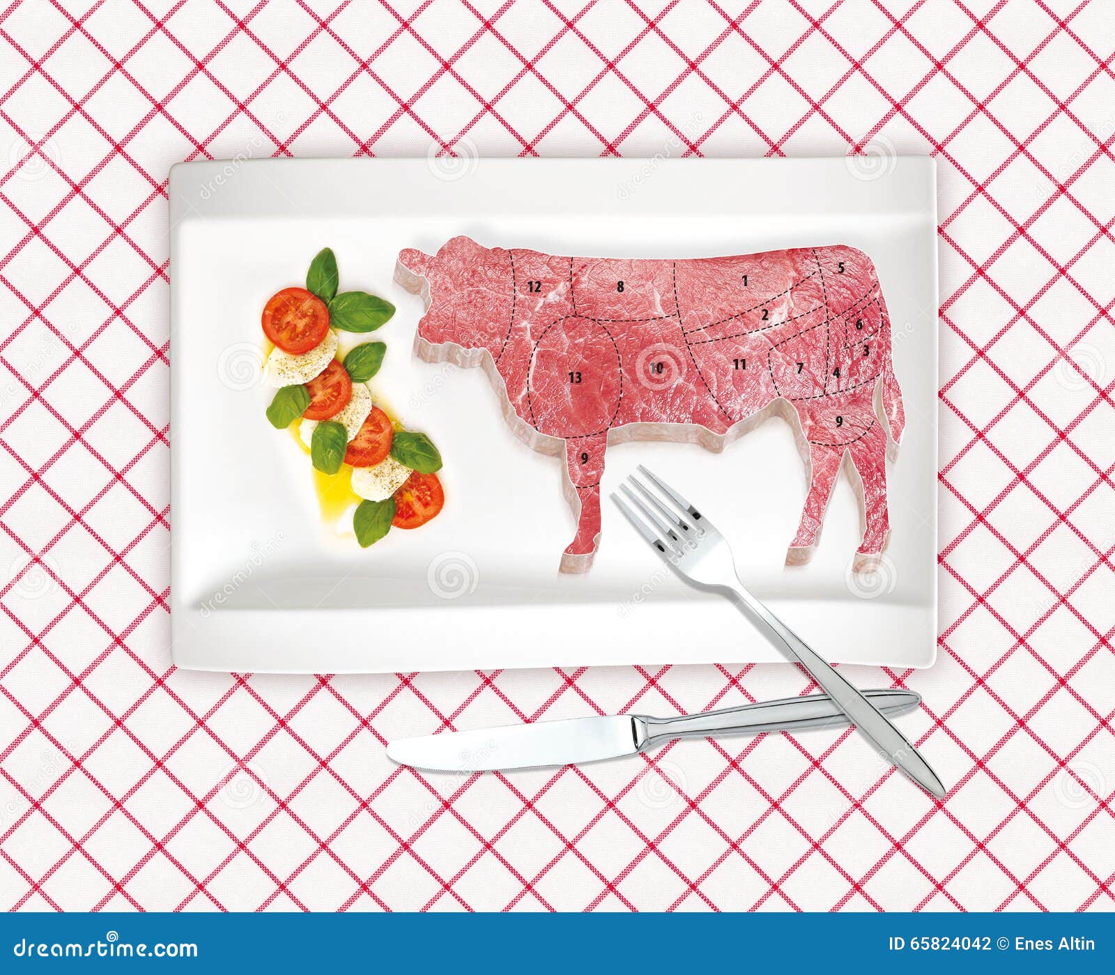 Diagramma Del Taglio Del Manzo Fotografia Stock - Immagine di testa ...