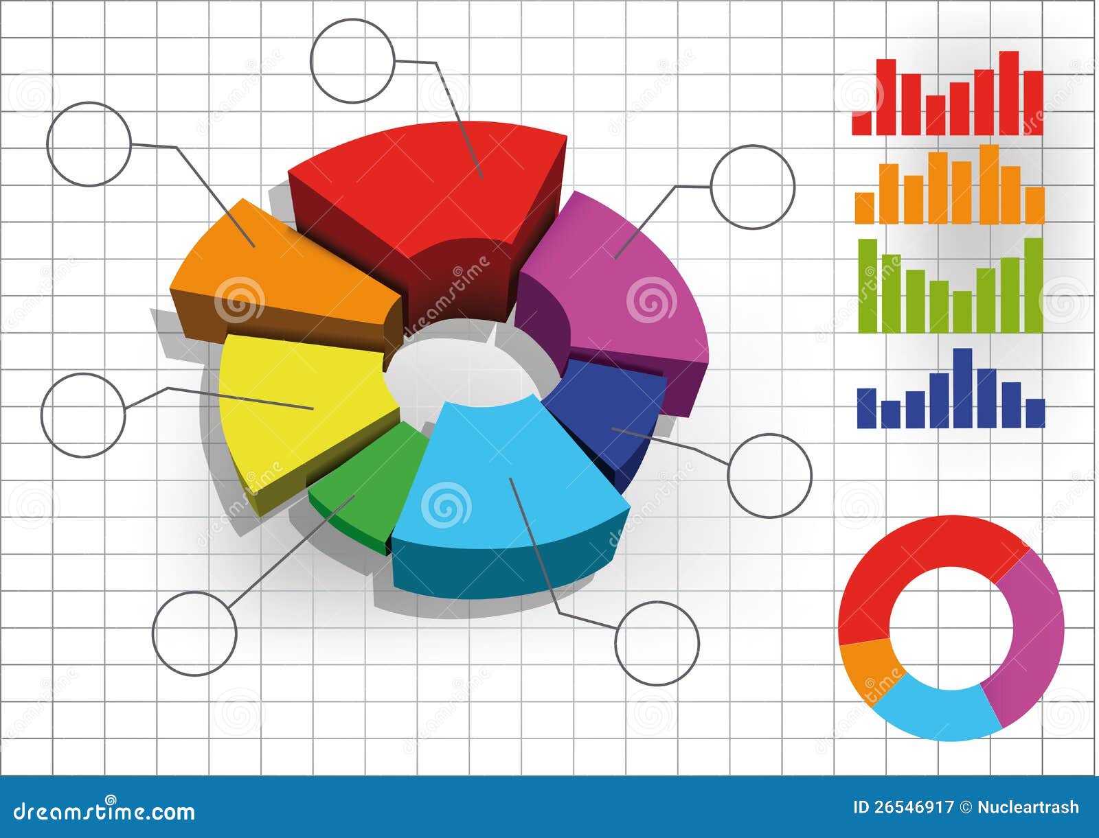 Diagramme circulaire illustration de vecteur. Illustration du ...