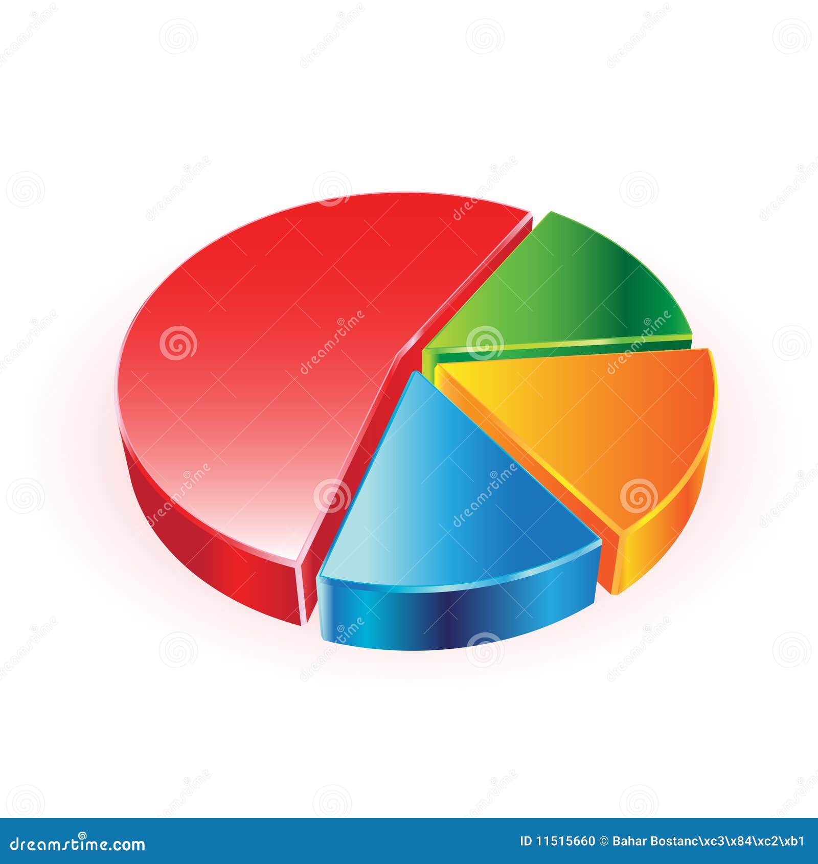 Diagramme circulaire 3D illustration de vecteur. Illustration du ...