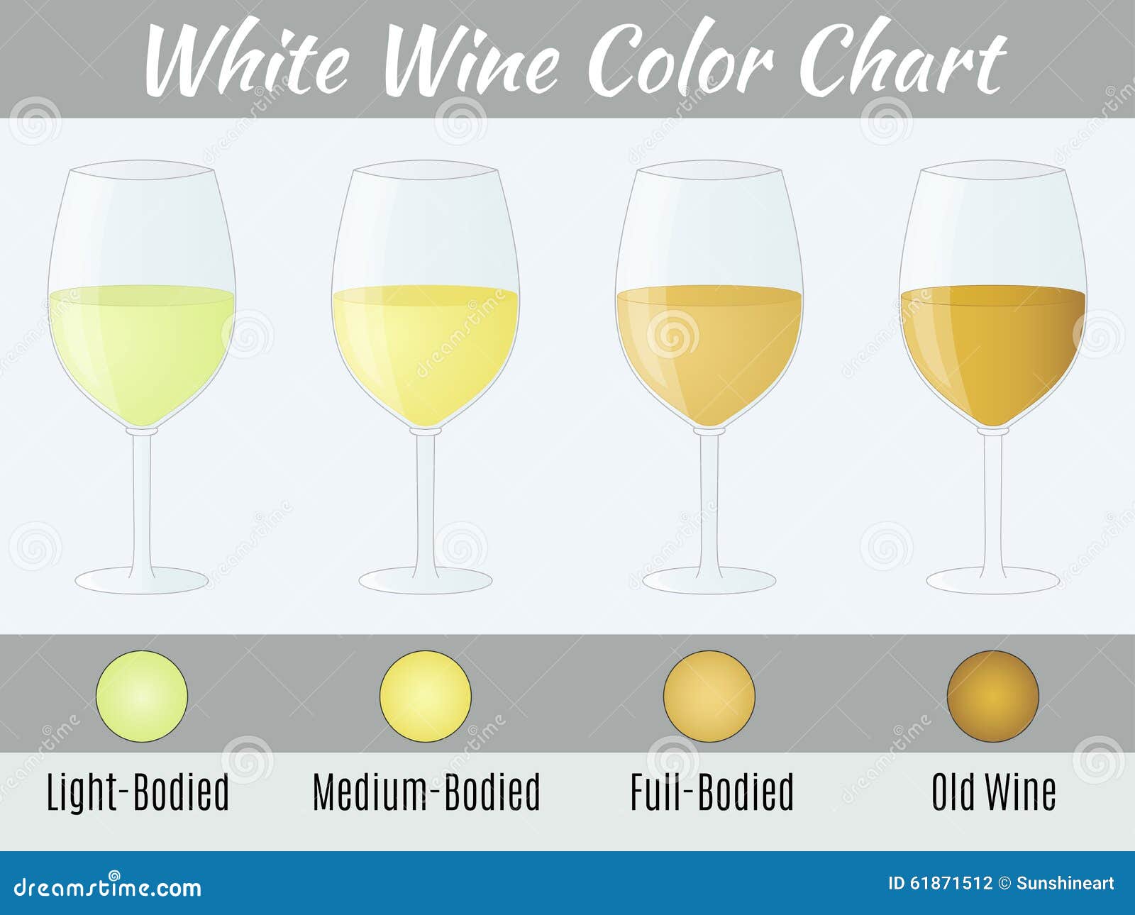 Diagramme De Couleur Du Vin Blanc Illustration de Vecteur ...
