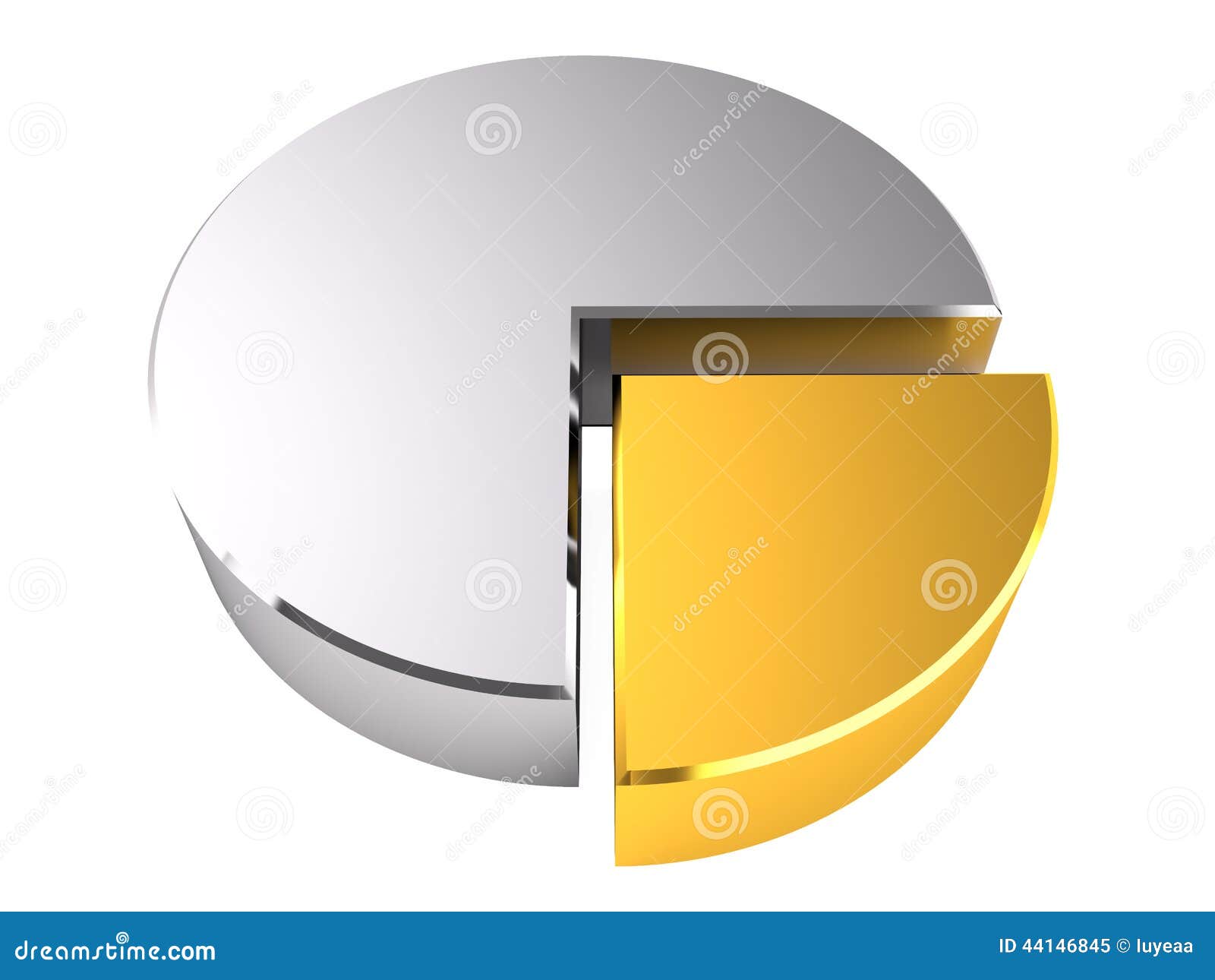 Diagramme de tarte, 3D illustration stock. Illustration du métallique ...