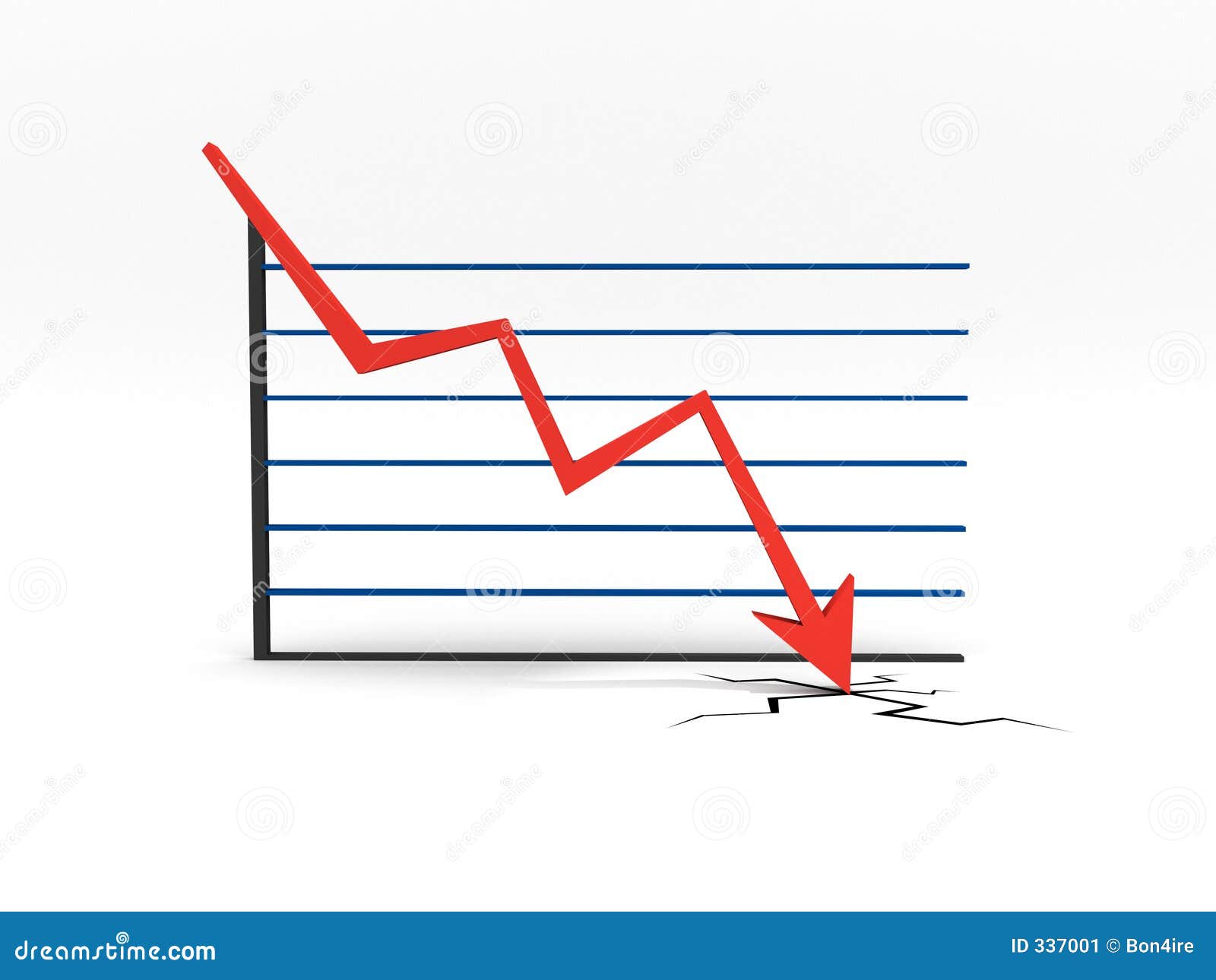 Diagramme En Baisse Image stock - Image: 337001
