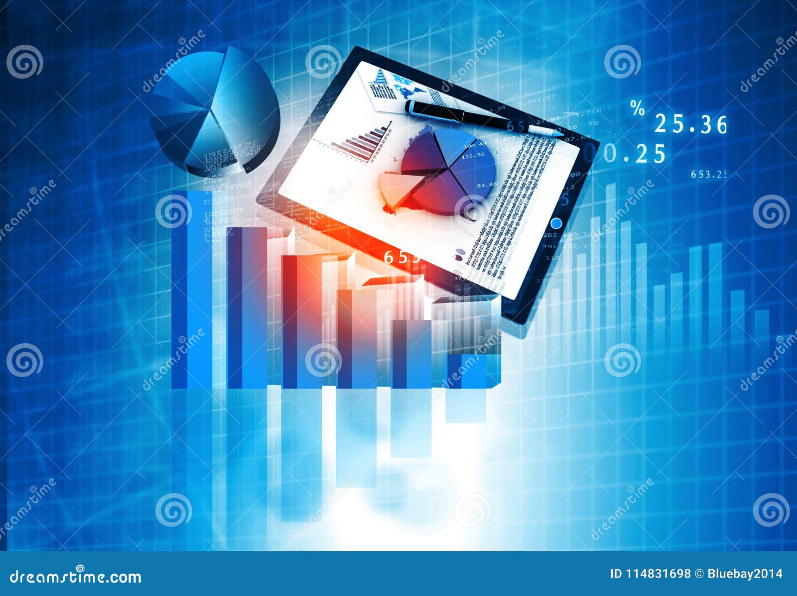 Diagramme Et Graphiques Financiers Photo stock - Image of analyse ...