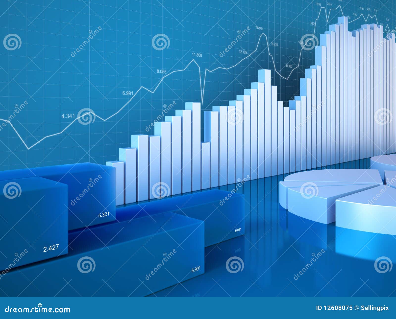 Diagrammi di statistiche illustrazione di stock. Illustrazione di ...