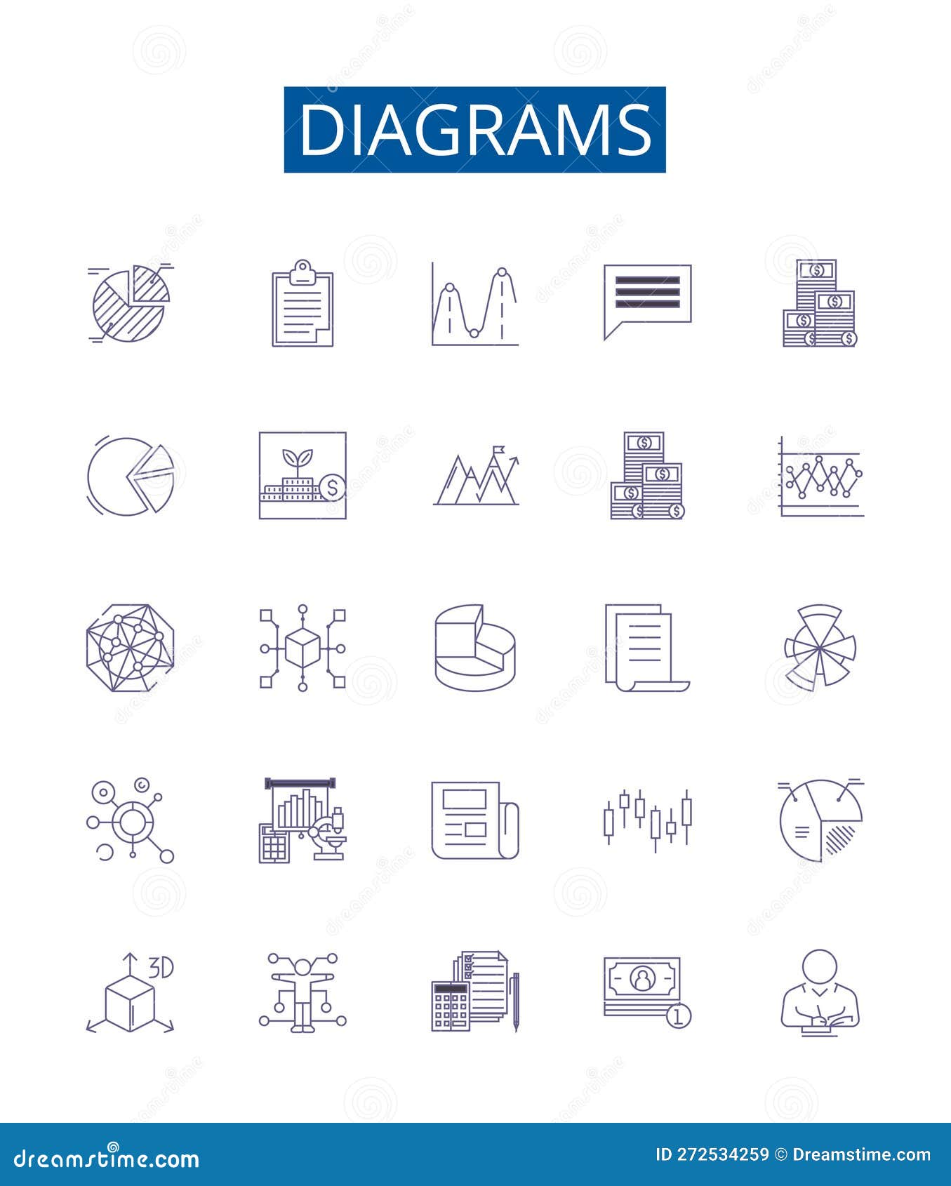 Diagrams Line Icons Signs Set. Design Collection Of Graphs, Charts ... Diagrams Line Icons Signs Set. Design Collection Of Graphs, Charts ...
