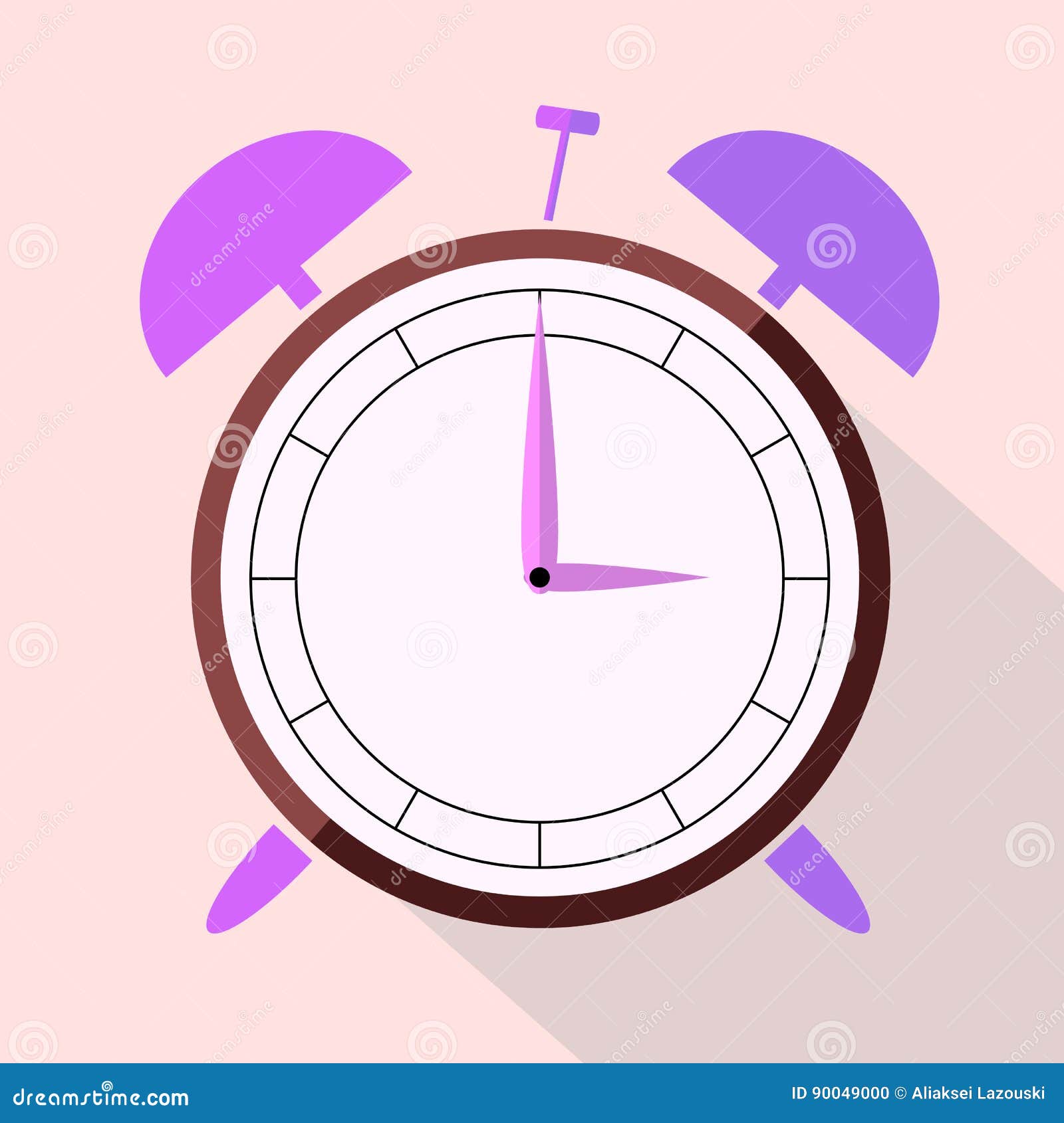 The Dial of the Alarm Clock. Stock Vector - Illustration of minute ...