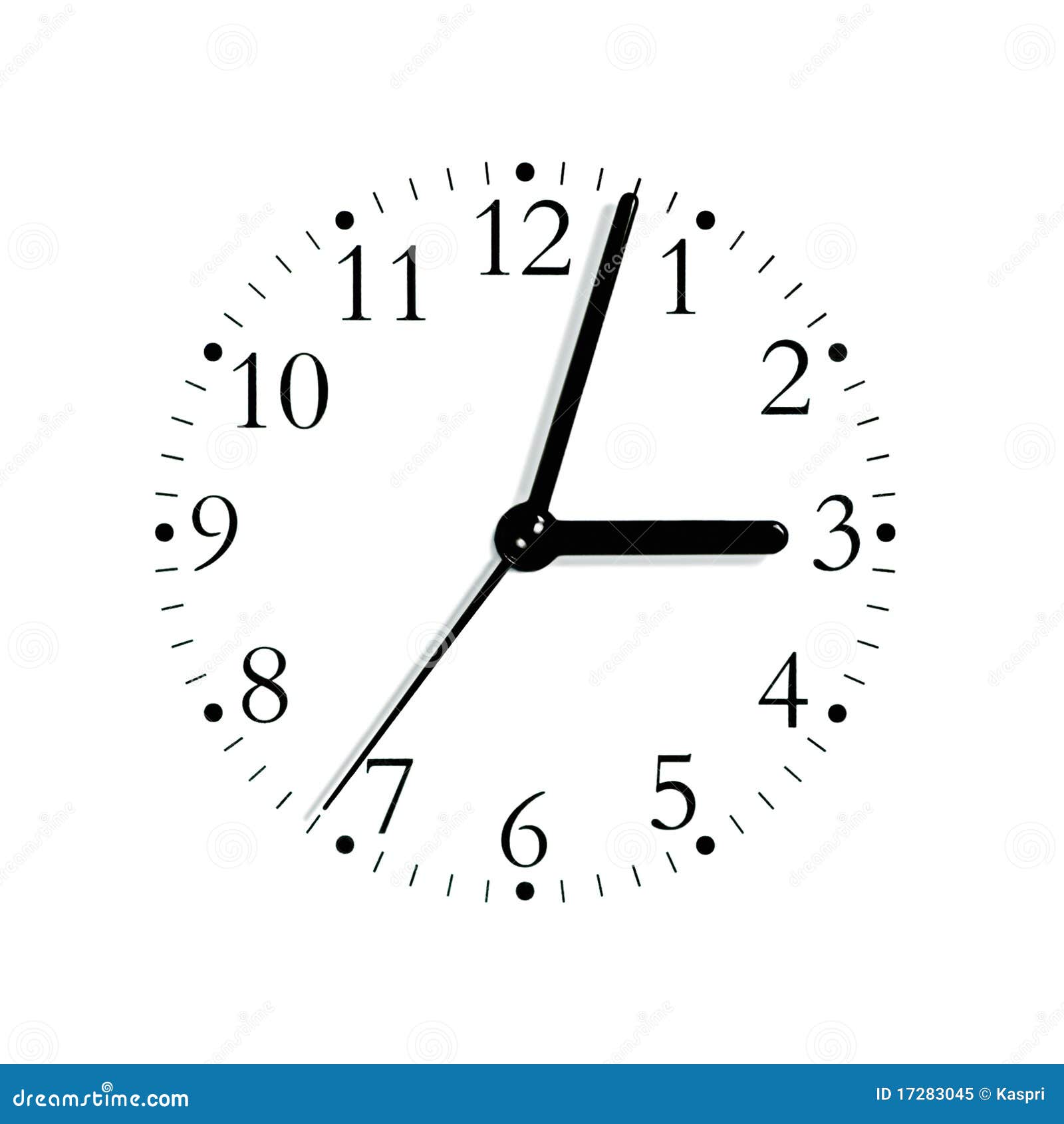 Dial Analogico Blanco Negro De La Cara De Reloj, Aislado Imagen de ...