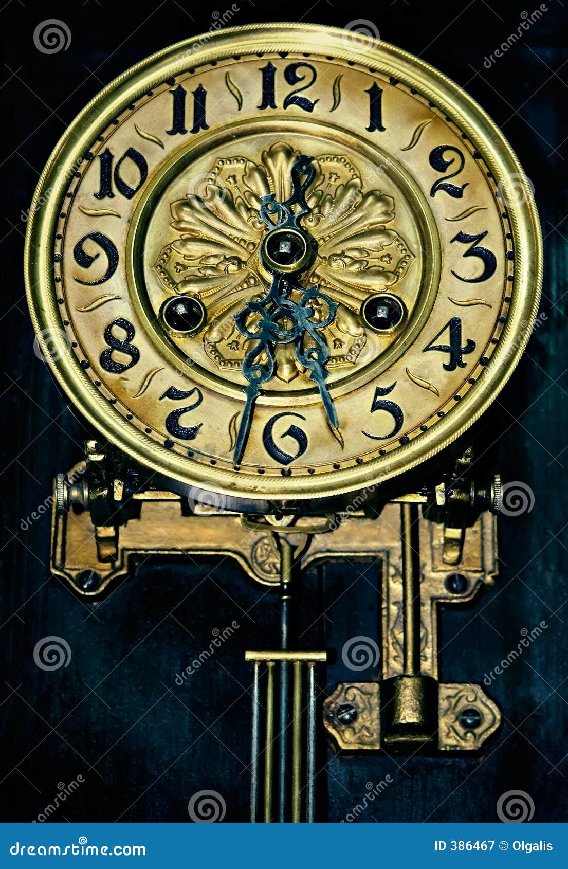 Dial of ancient hours stock image. Image of numerals, metal - 386467