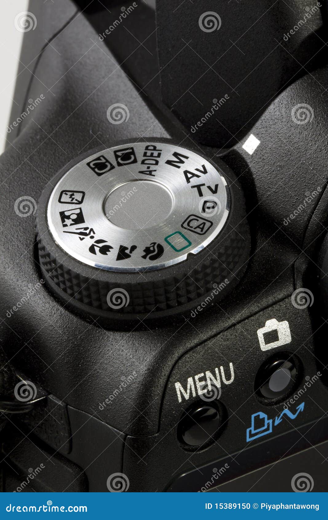 Dial button on DSLR camera stock photo. Image of body - 15389150