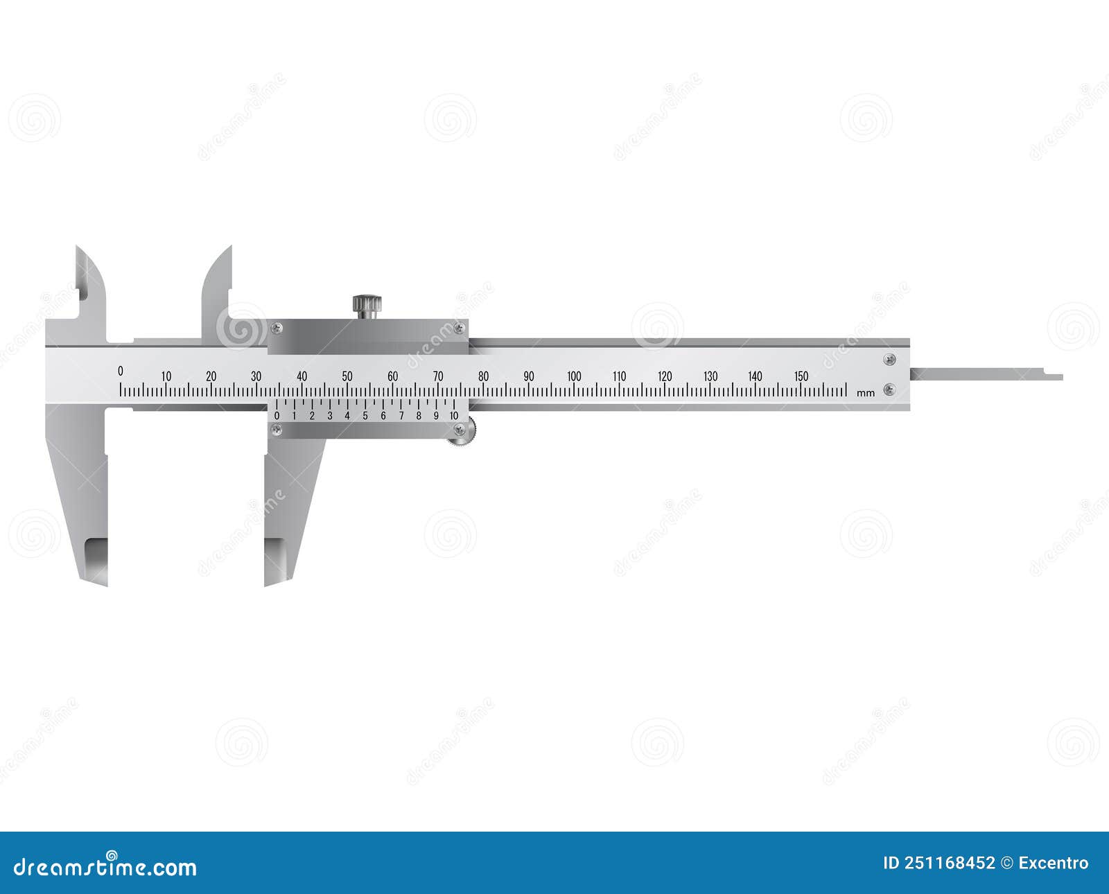Vernier caliper stock vector. Illustration of metric - 251168452
