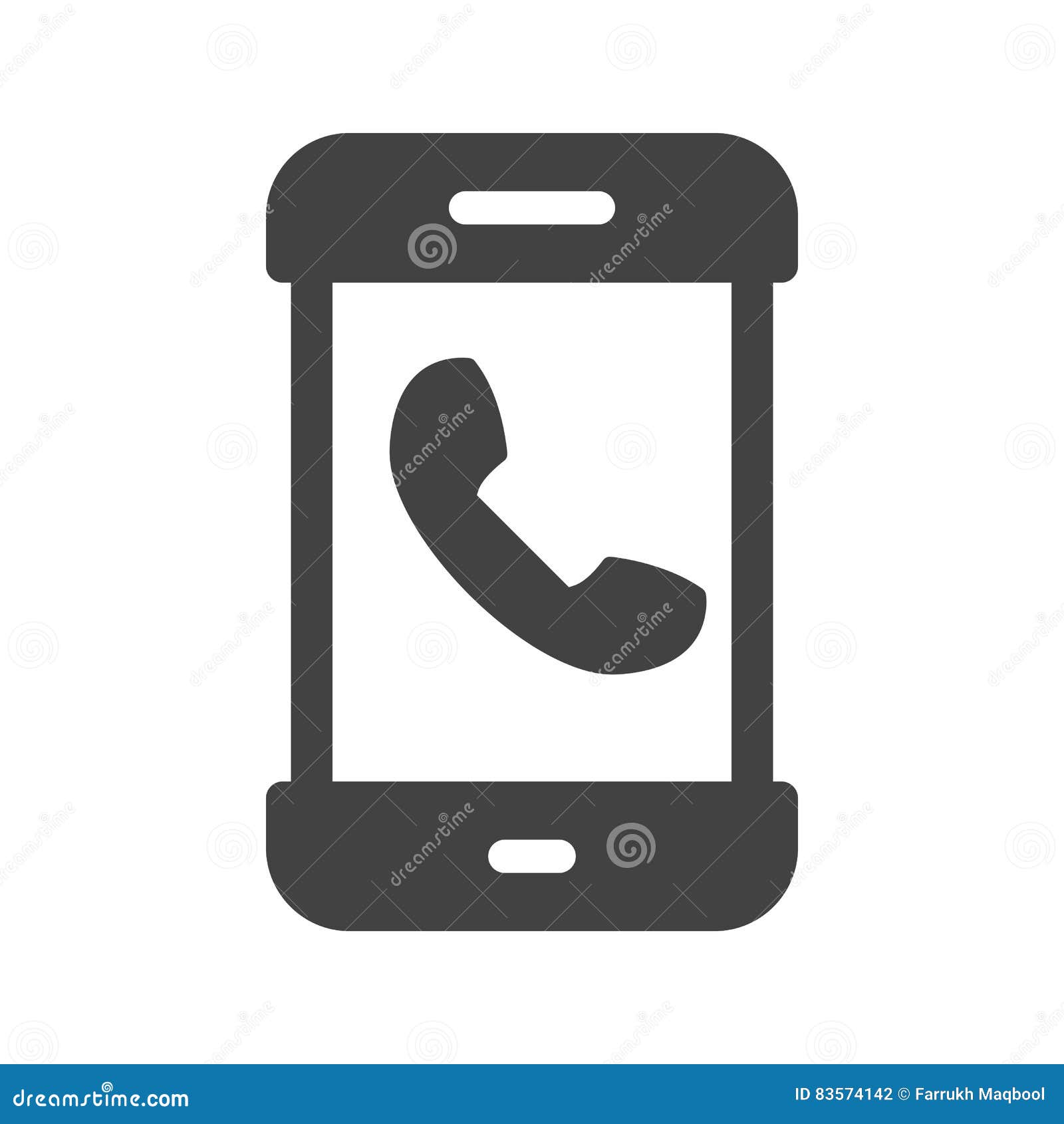 Dial Call stock vector. Illustration of smartphone, connect - 83574142
