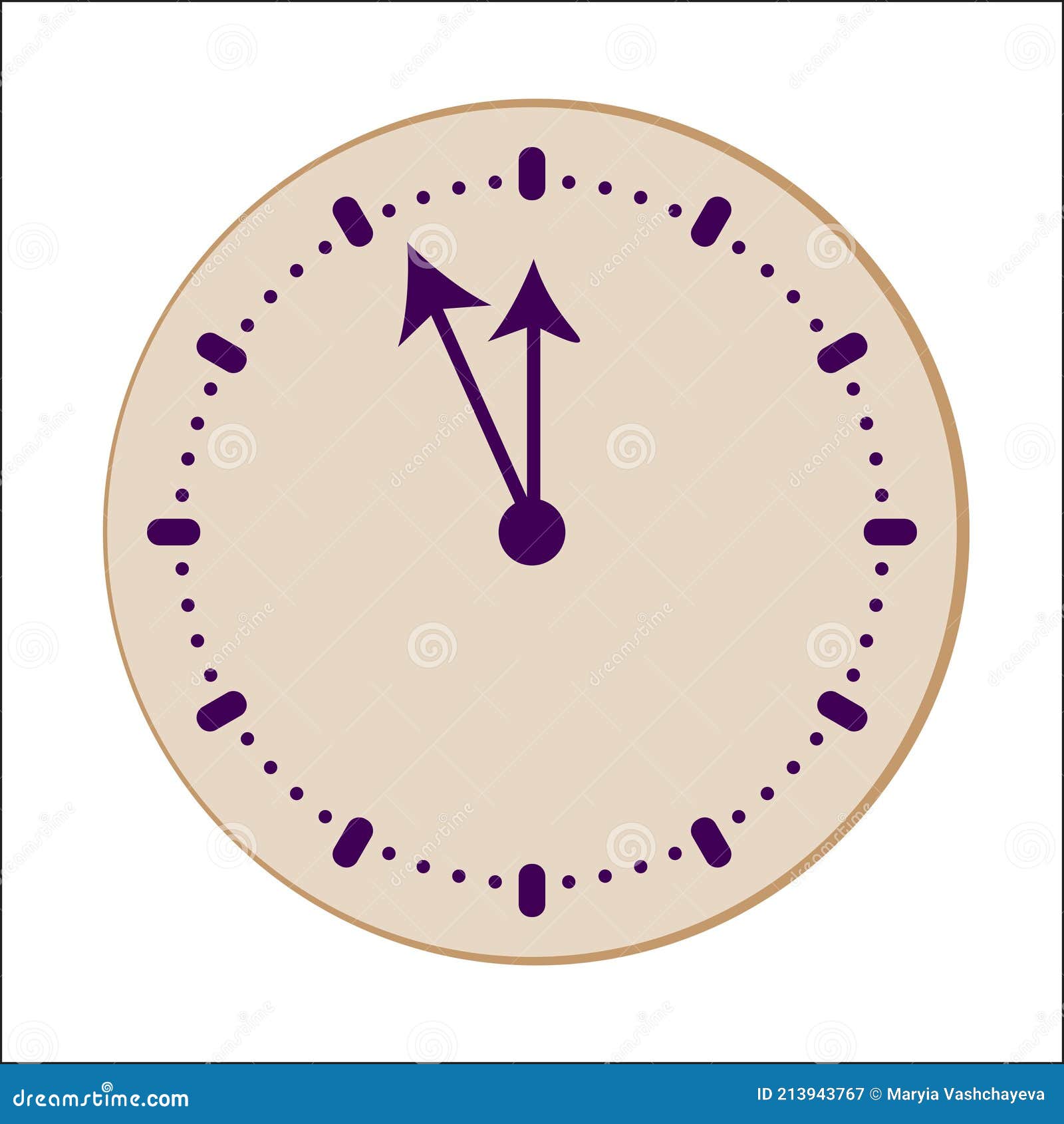 Dial de reloj ilustración del vector. Ilustración de objeto - 213943767
