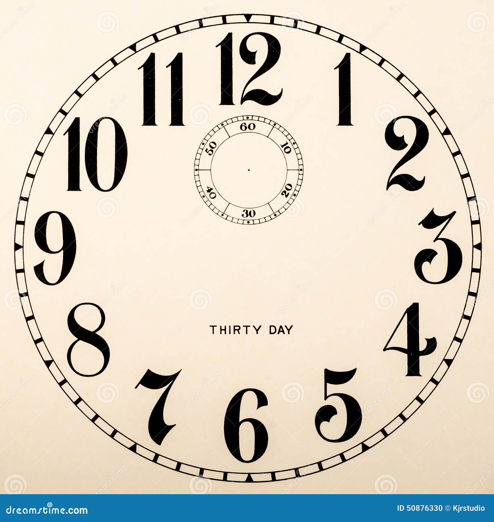 Dial De Reloj En Blanco - Ningunas Manos Foto de archivo - Imagen de ...